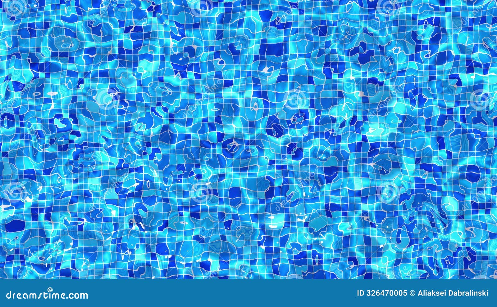 3d Render Animation of Water in a Pool with Caustics, Top View in ...