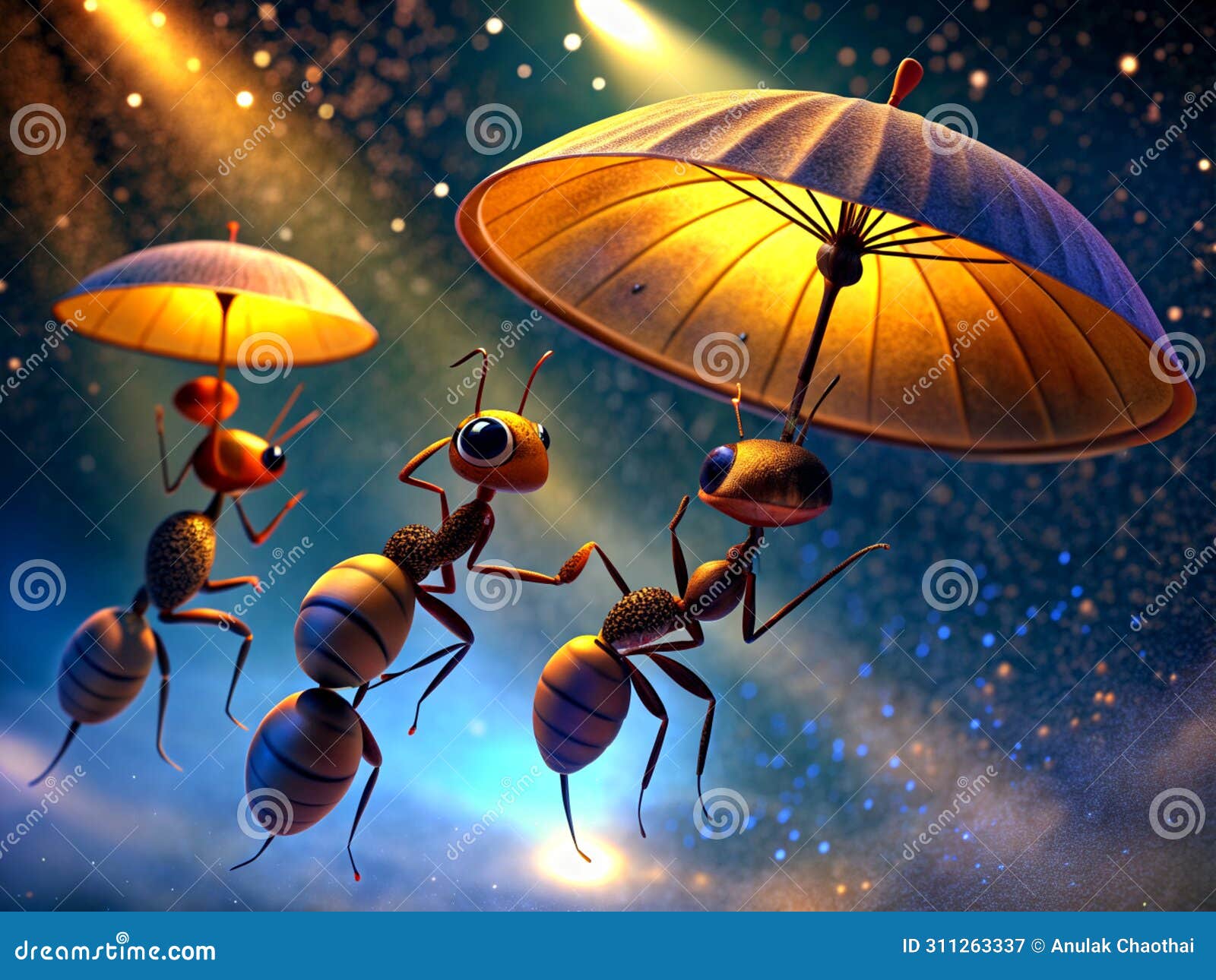 3d Render of an Ant in a Cave. 3d Illustration AI Generated Stock ...