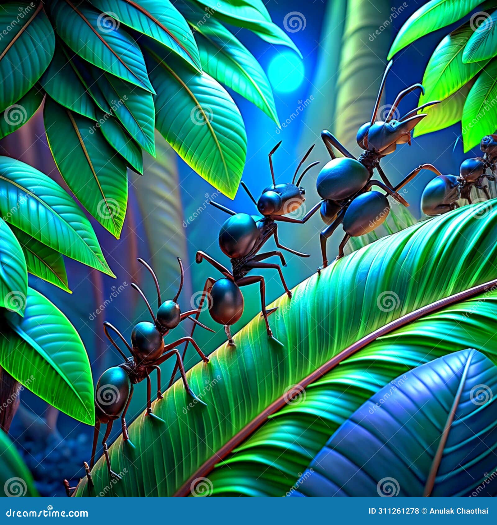 3d Render of an Ant in a Cave. 3d Illustration Generative AI Stock ...