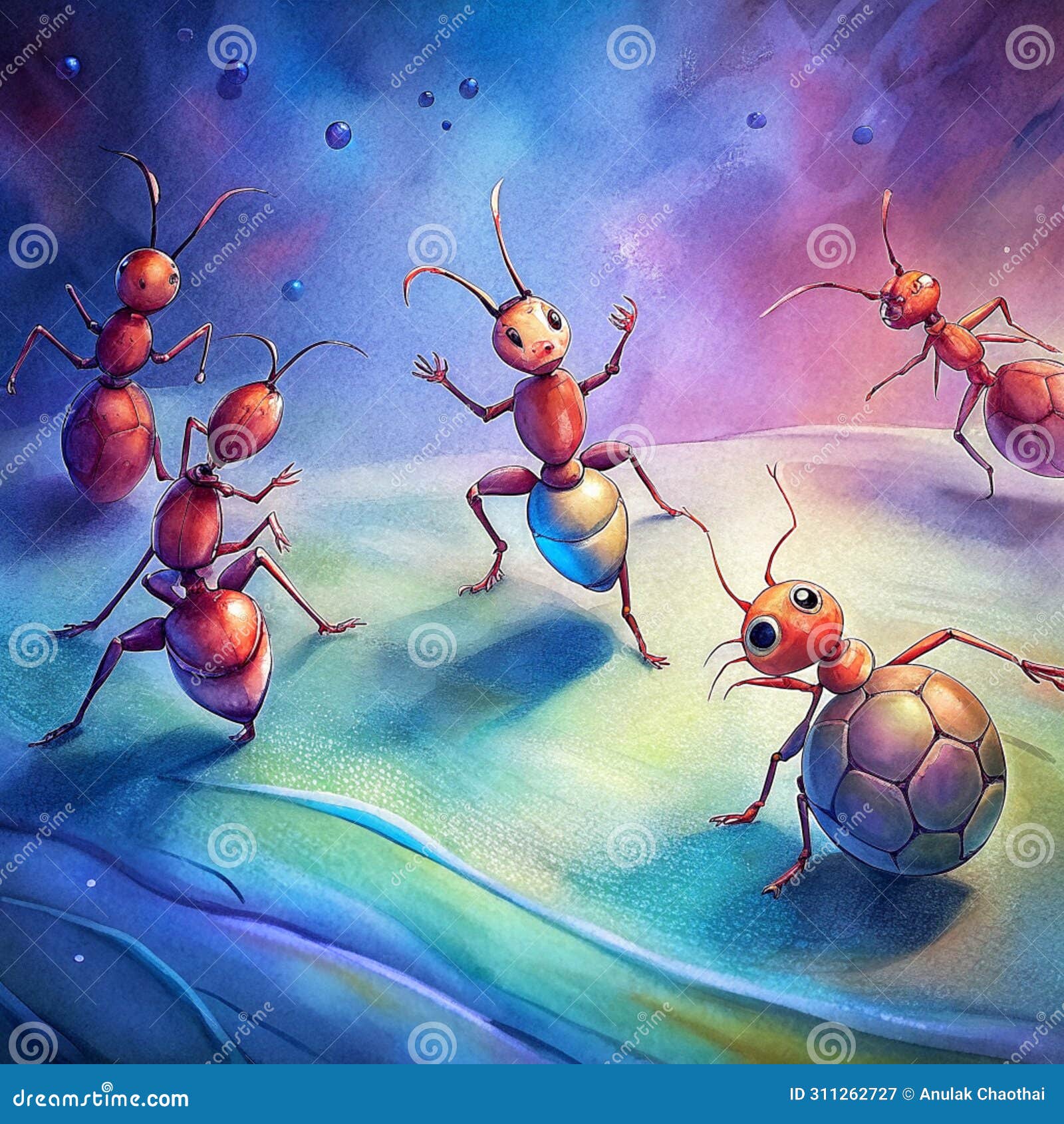 3d Render of an Ant in a Cave. 3d Illustration Generative AI Stock ...