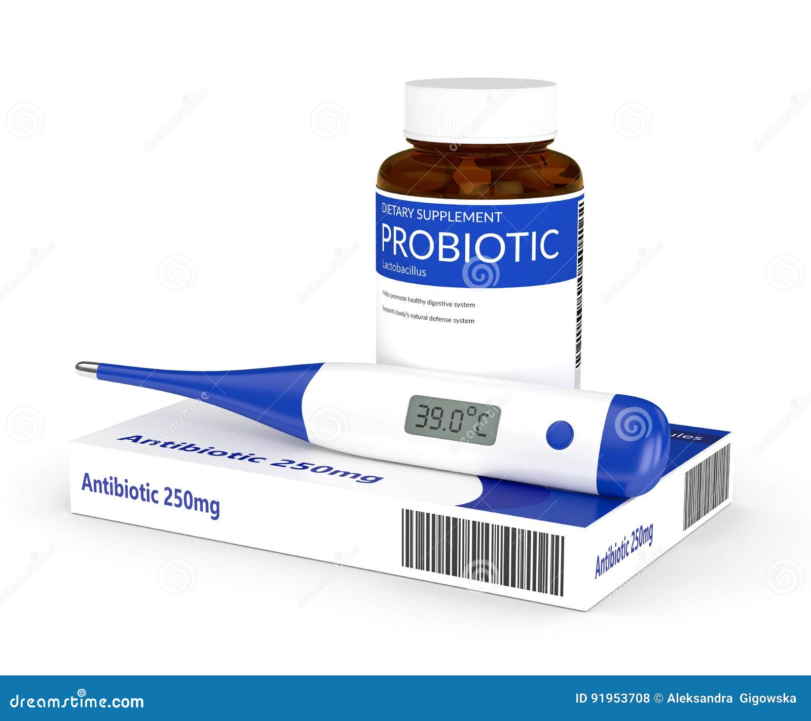 3d Render Set Of 3d Render Probiotic Bacteria Bulgaricus Lactobacillus
