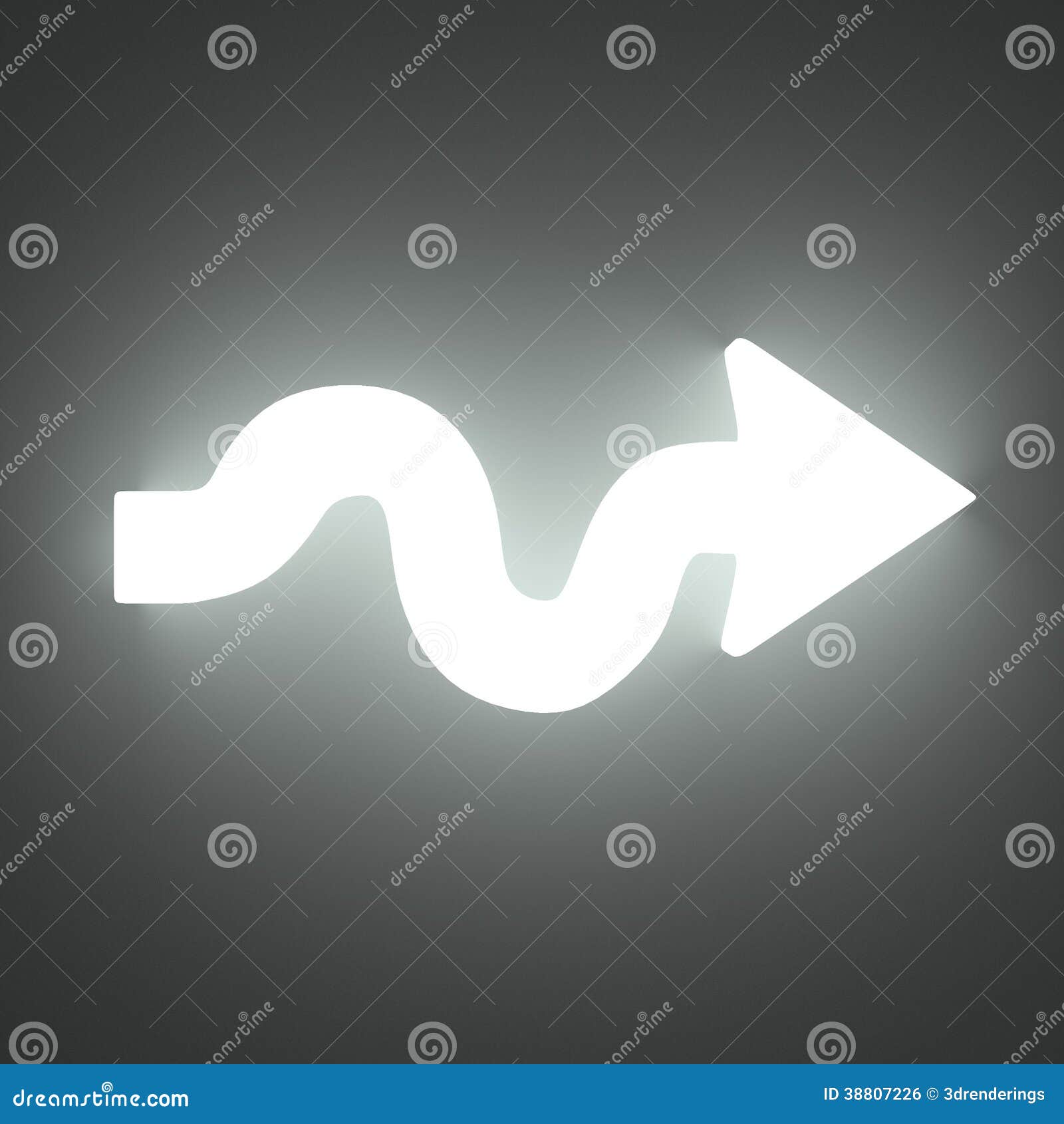 3d render of arrow stock illustration. Illustration of glow - 38807226