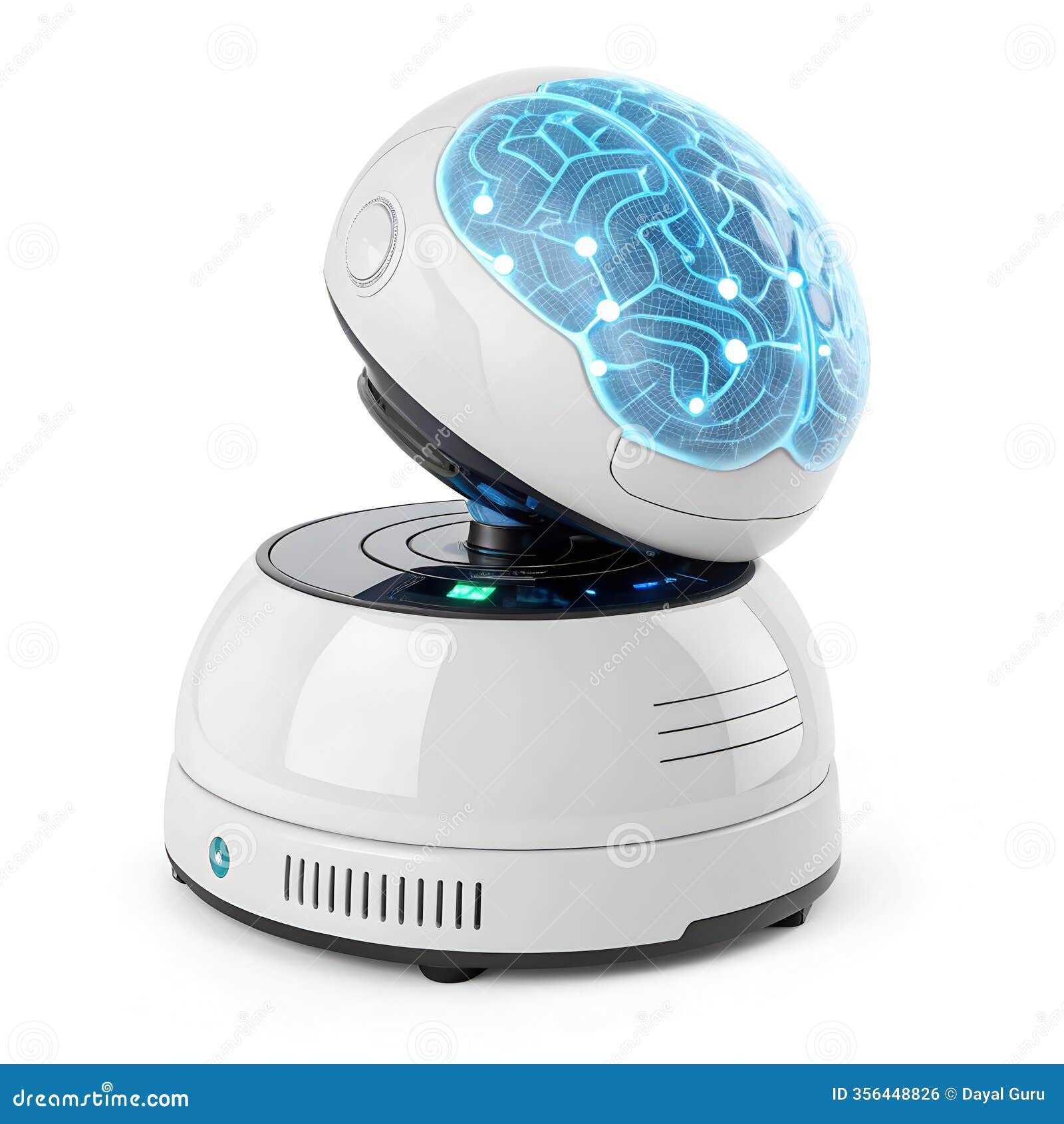 3D Render AI. Artificial Intelligence Concept. Ai Digital Brain ...