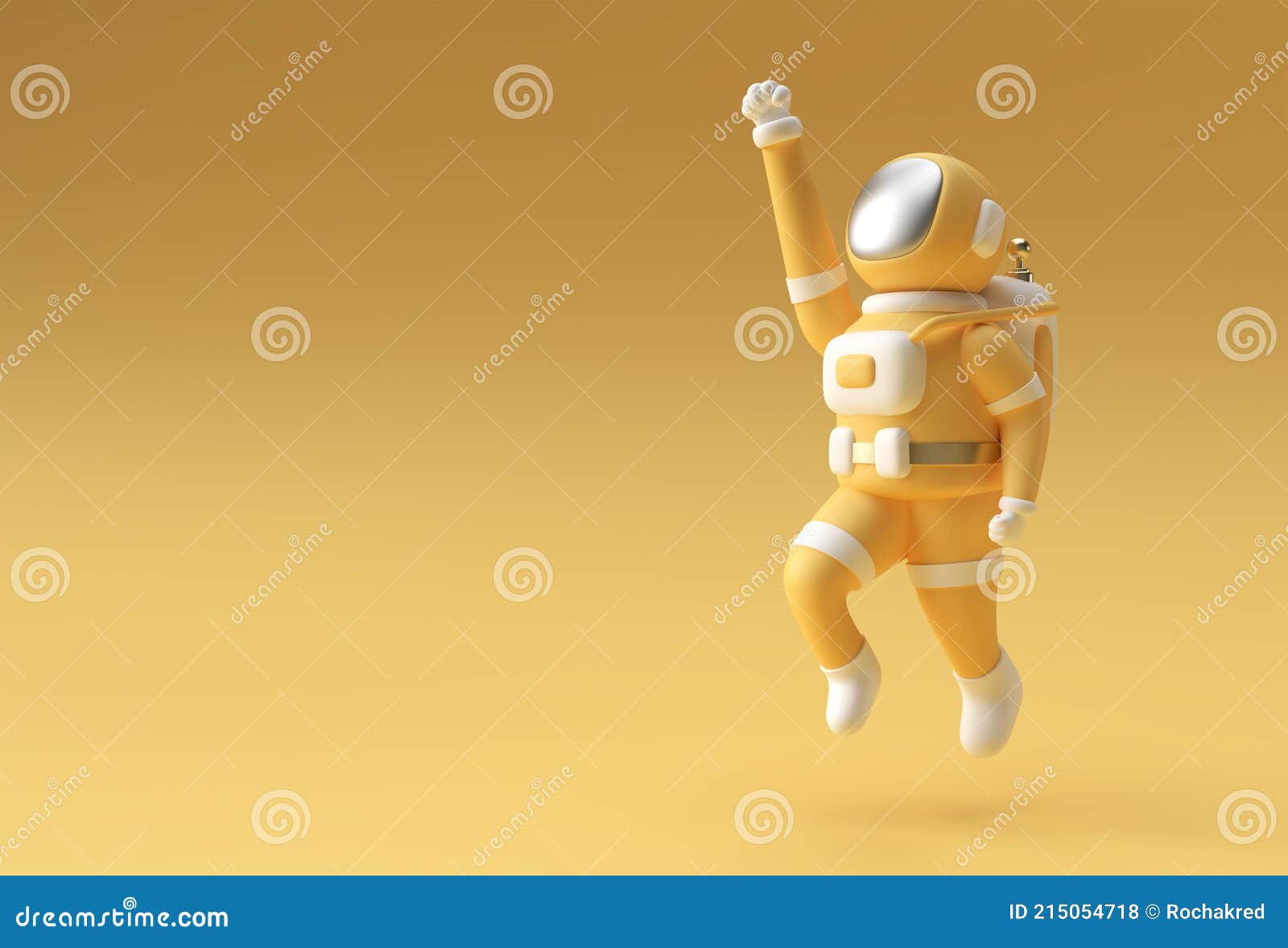 3d Render Astronaut Flying 3d Illustration Design Stock Illustration ...