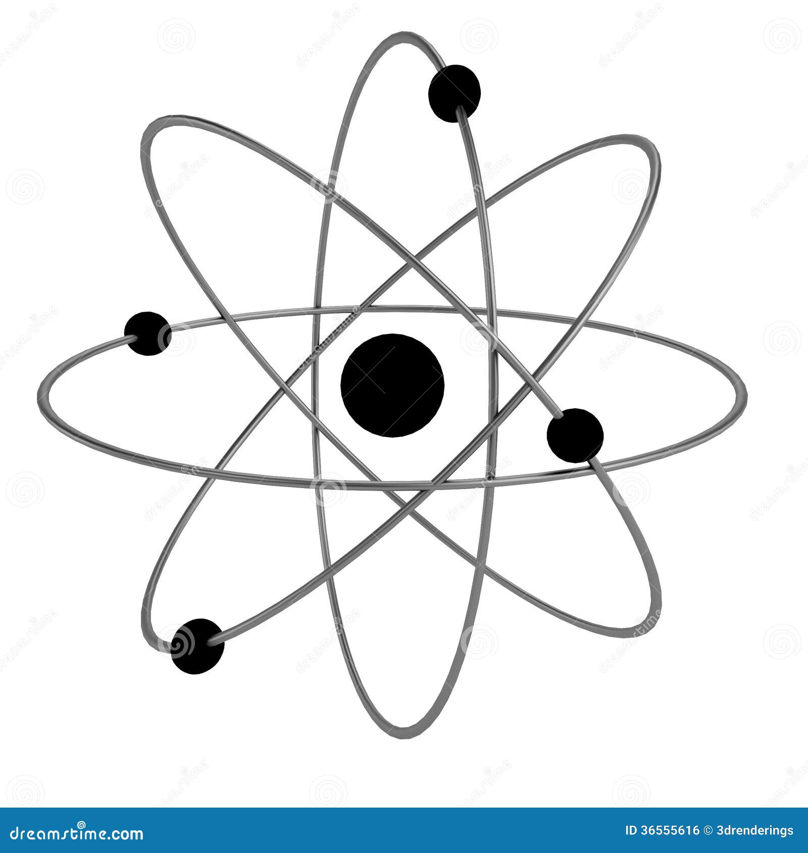 3d render of atom stock illustration. Illustration of neutron - 36555616