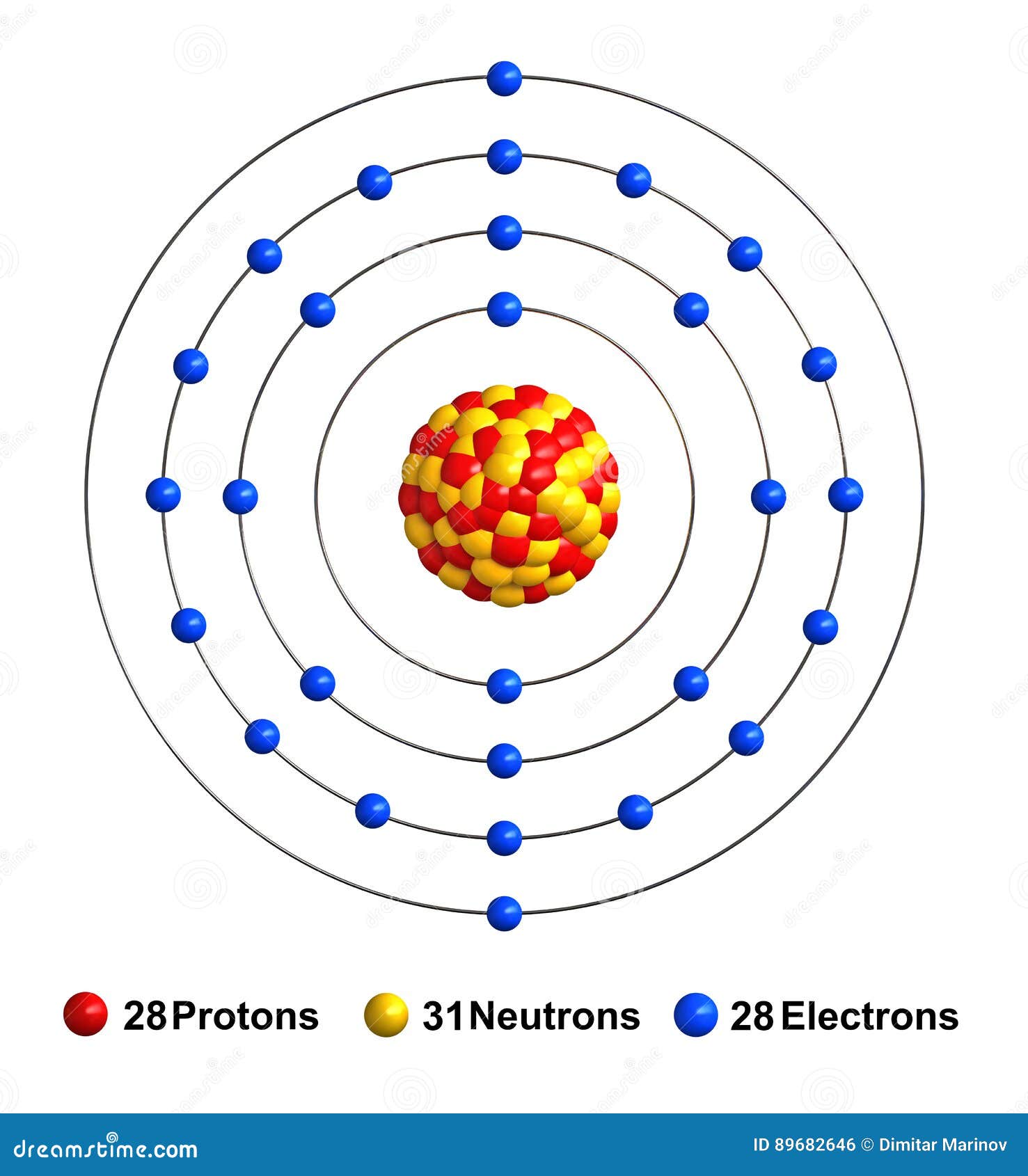 Nickel stock illustration. Illustration of electrons - 89682646