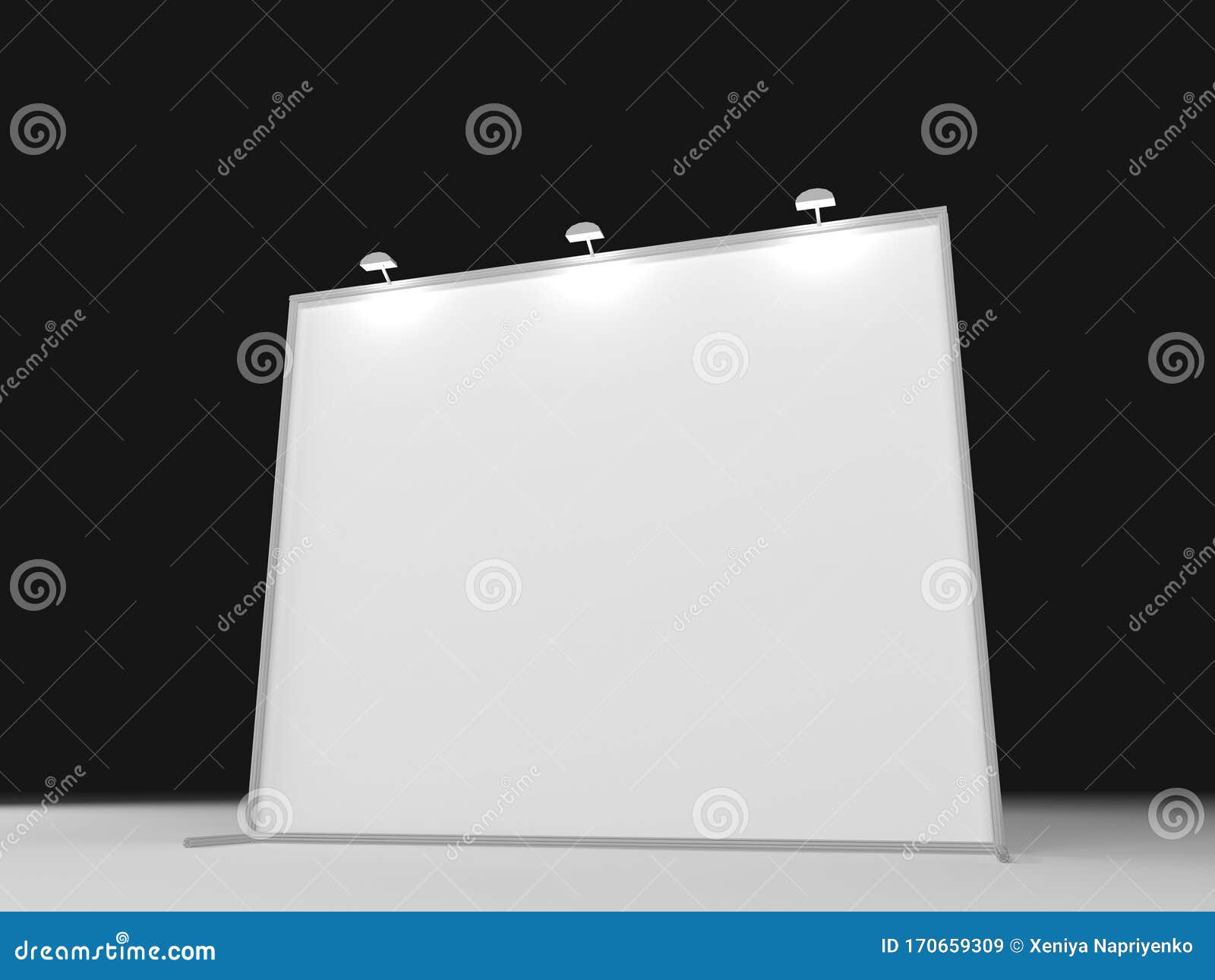 3d Render 2x3 Backdrop with Light. Realistic Mockup Stock Illustration ...