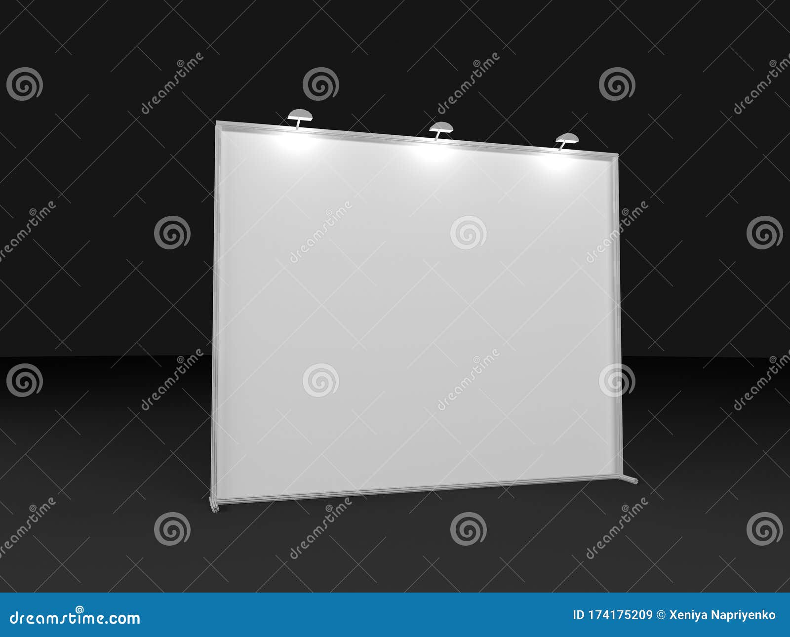 3d Render 2x3 Backdrop with Light. Realistic Mockup Stock Illustration ...