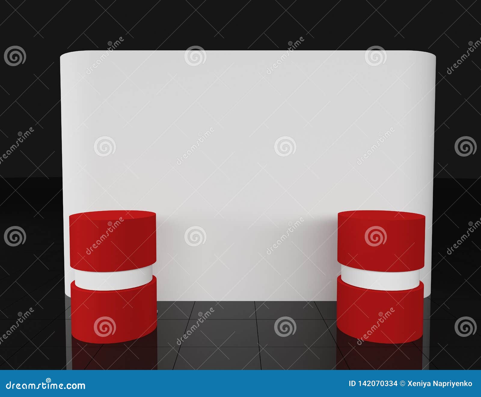 3d Render Backdrop 2x3 Meters Mockup. Template for Design Stock Photo ...