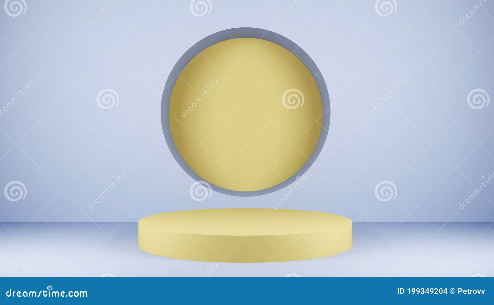 3d Render Background with Circle and Cylinder Stock Illustration ...
