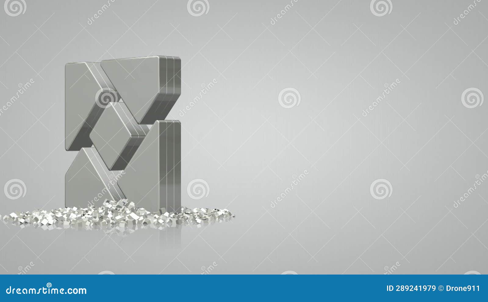 White Background with Silver Shapes, Geometric Figures, Unique Design ...