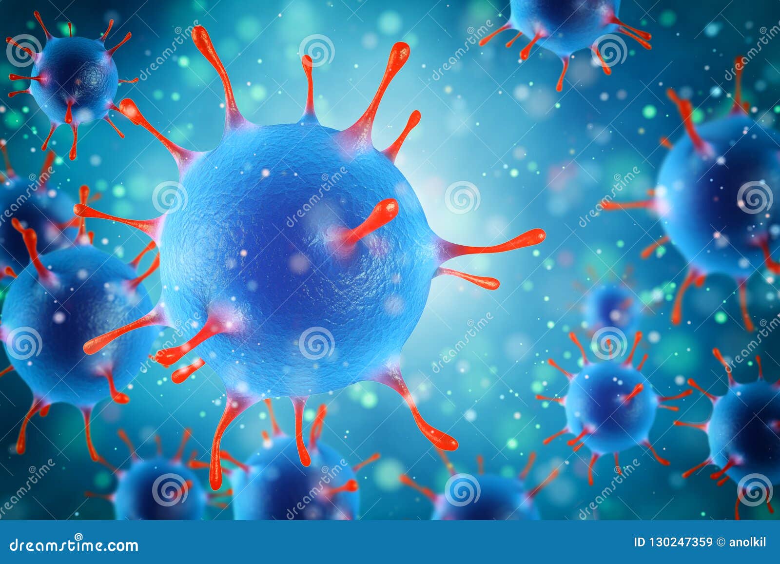 3D Render Bacteria Virus,3d Render Microbe. Bacteria Virus Or Germs ...