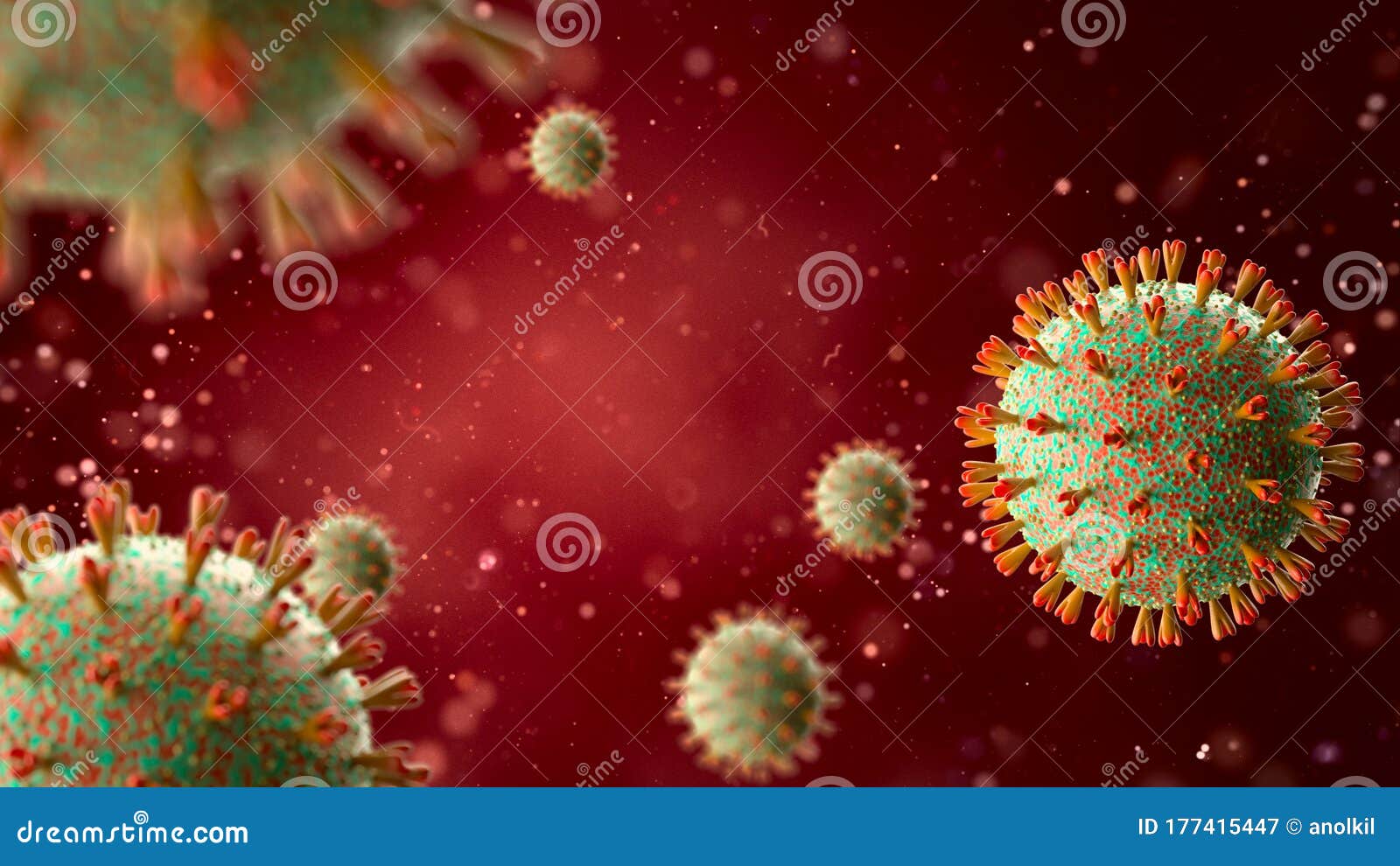 3D Render Bacteria Virus,3d Render Microbe. Bacteria Virus Or Germs ...