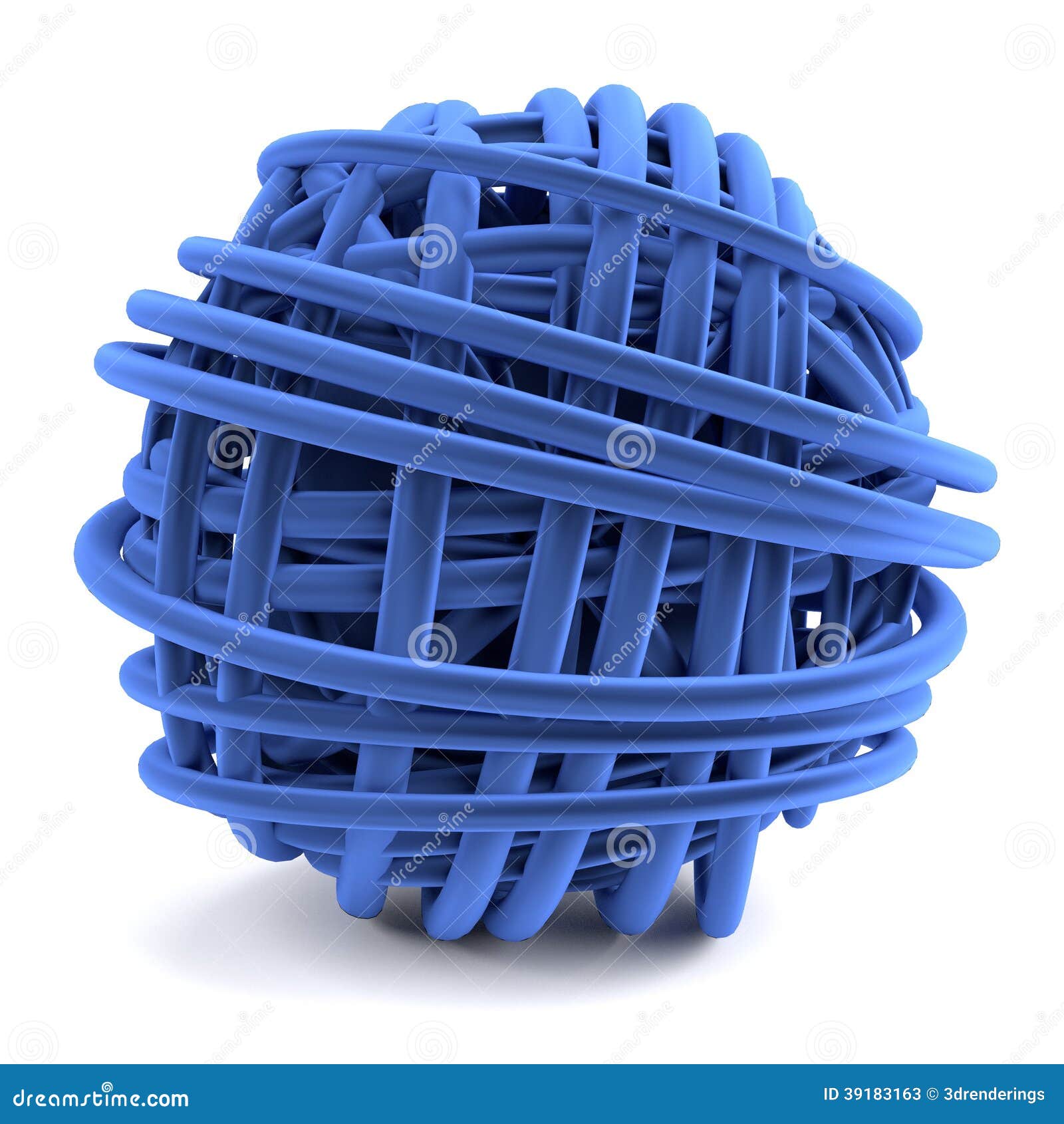 3d render of ball of wool stock illustration. Illustration of wool ...