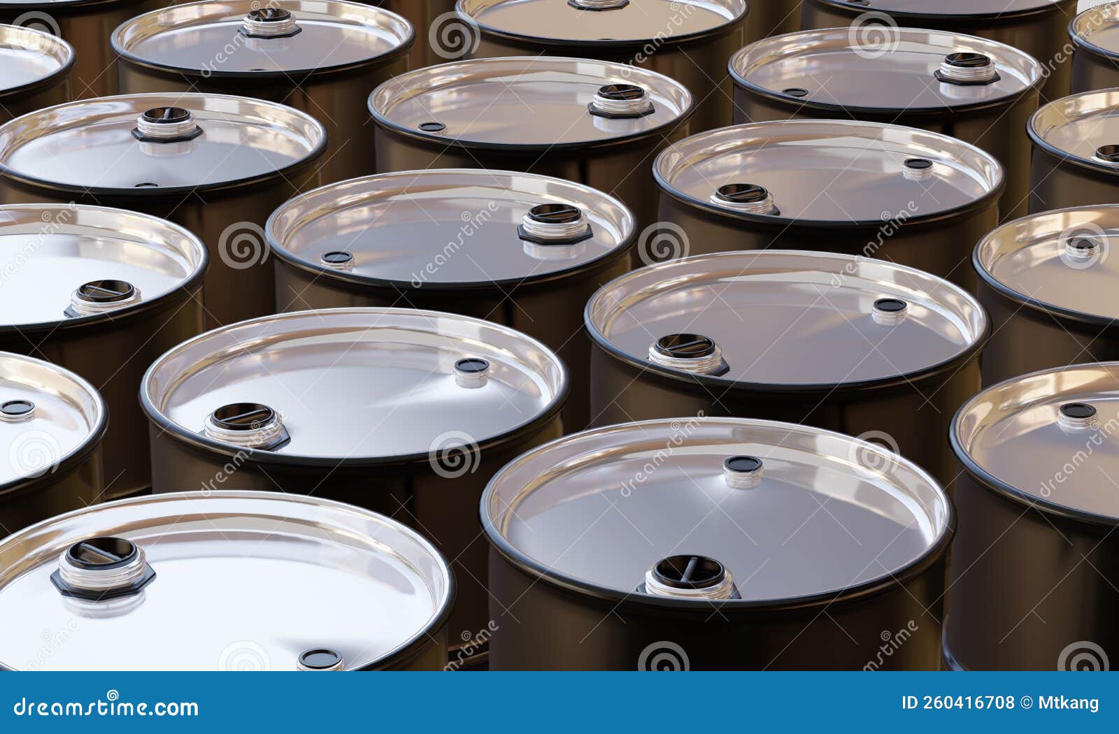 3d Render of Barrels for Oil or Chemical Storage in Warehouse Stock ...