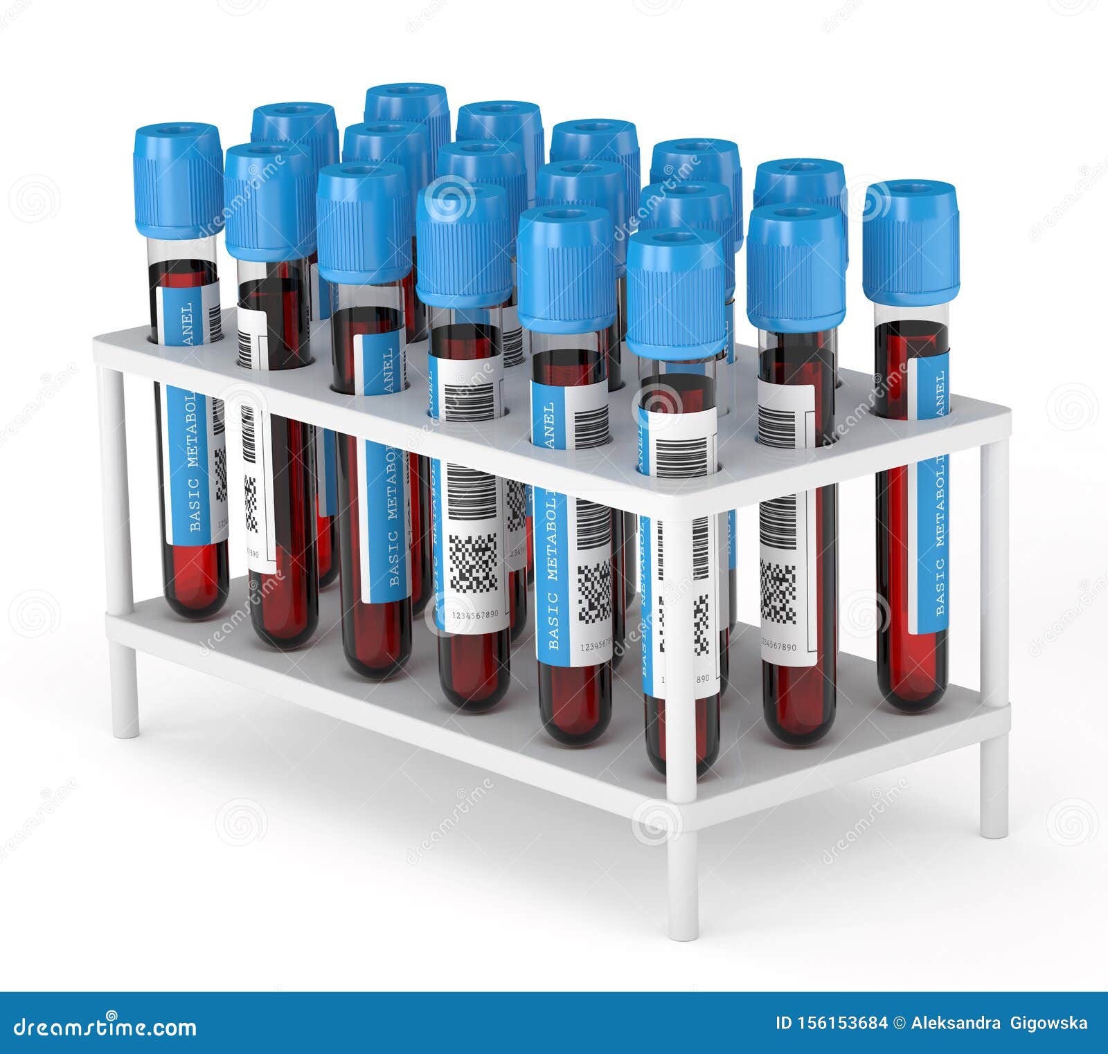 3d Render Of Basic Metabolic Panel Blood Tubes Stock Photo ...