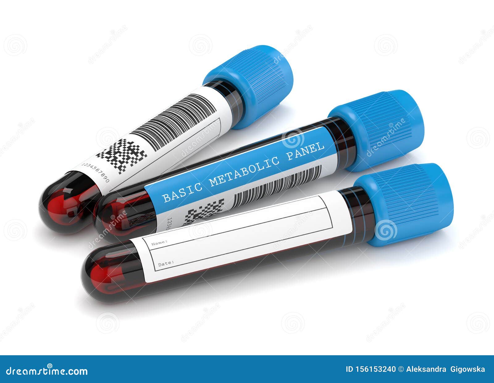 3d Render Of Basic Metabolic Panel Blood Tubes Stock Photo ...