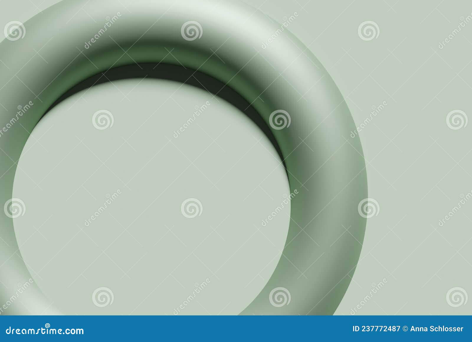 3d Render of Basil Green Metallic Torus on a Green Background Stock ...
