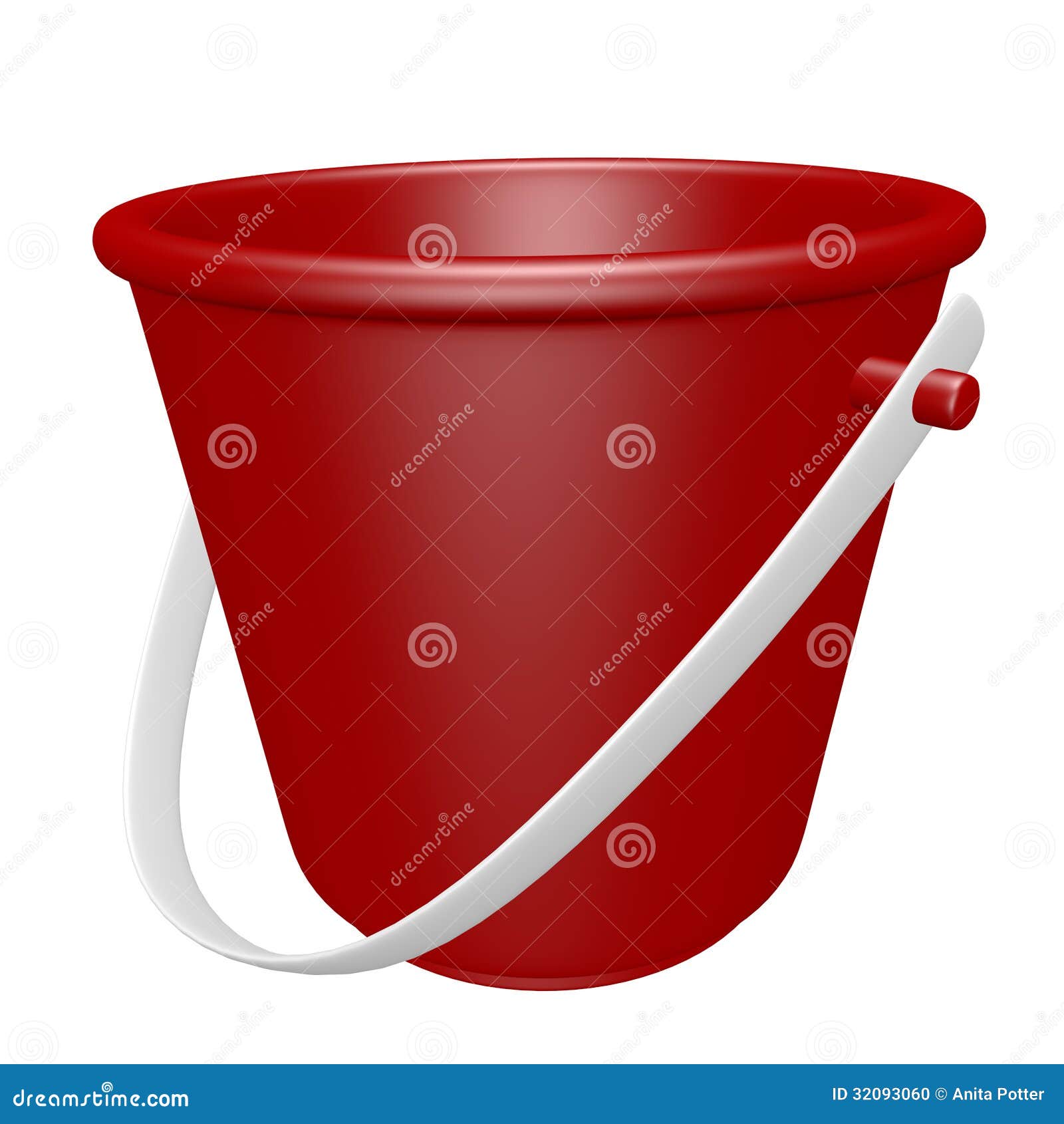 3d Render of a Beach Pail stock illustration. Illustration of wall ...