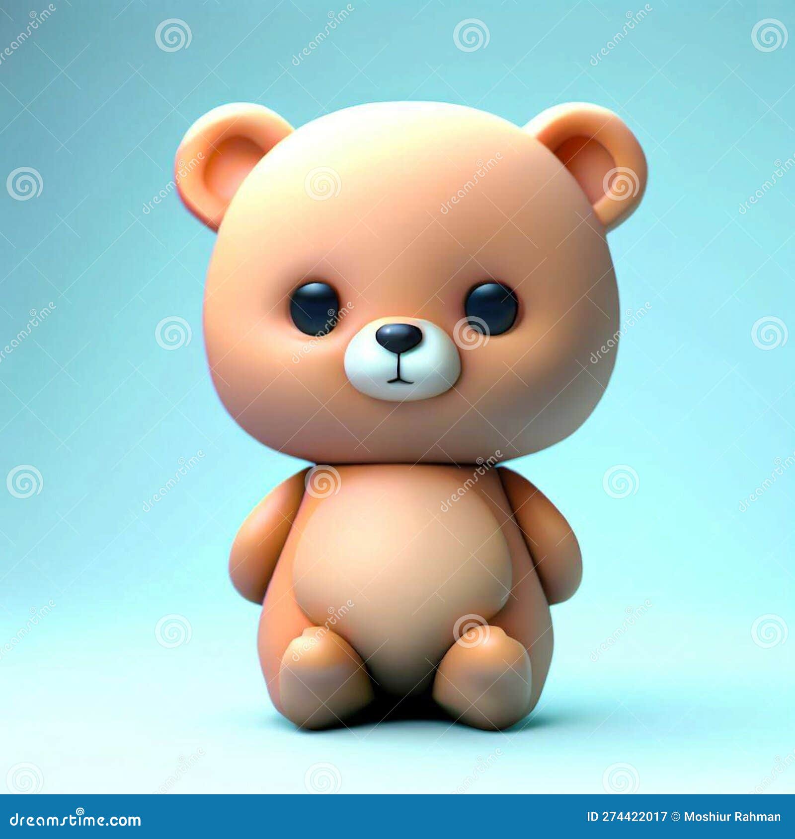 3d Render Bear Genarative Ai Stock Illustration - Illustration of face ...