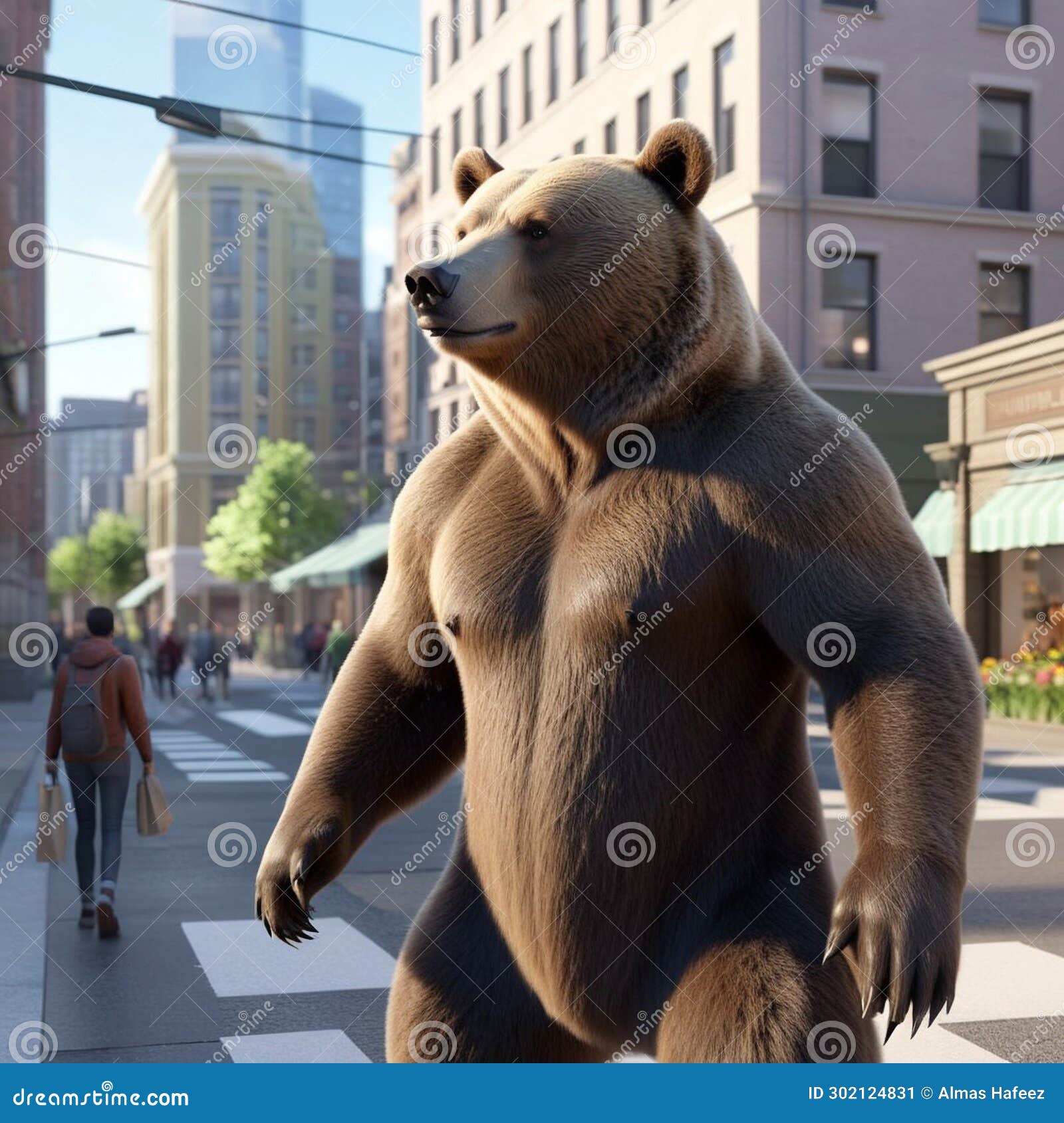 3d Render of Bear Humanoid Ai Generated Stock Illustration ...