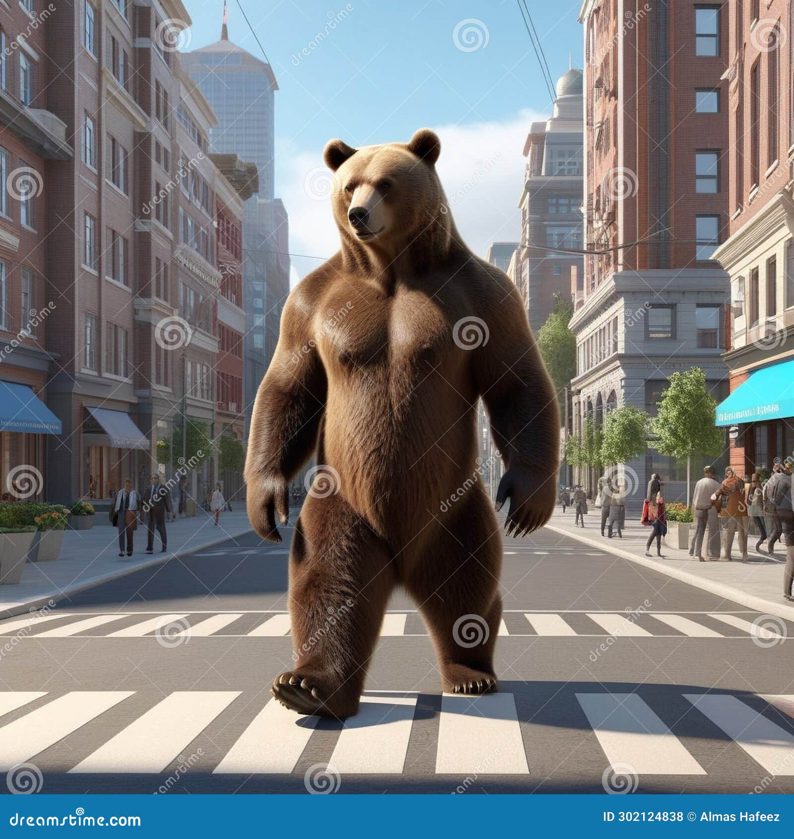 3d Render of Bear Humanoid Ai Generated Stock Illustration ...