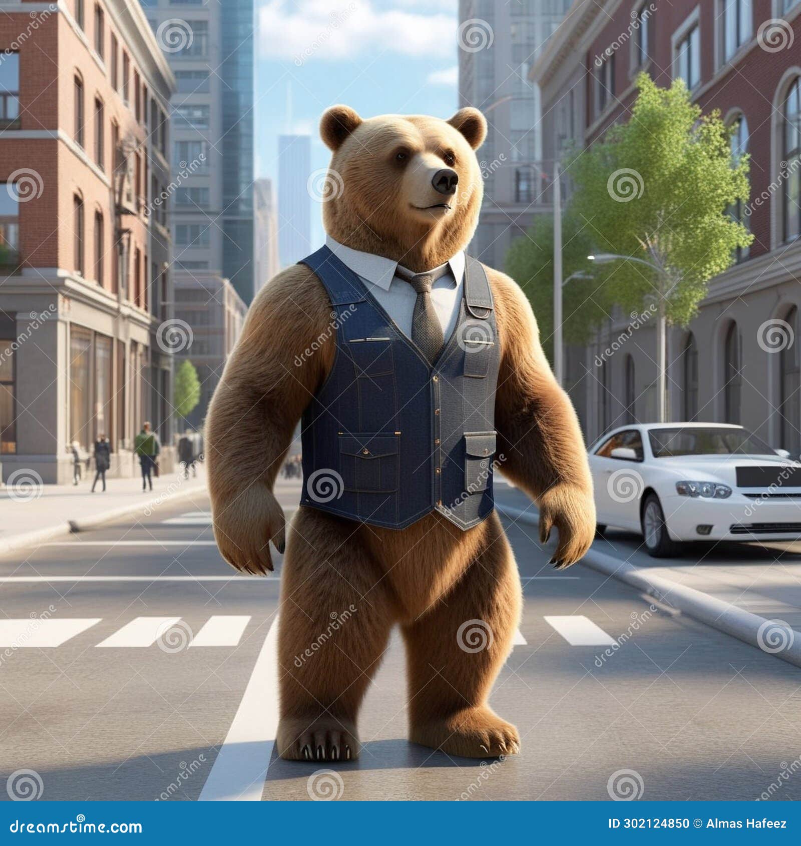 3d Render Of Bear Humanoid Ai Generated Stock Illustration ...