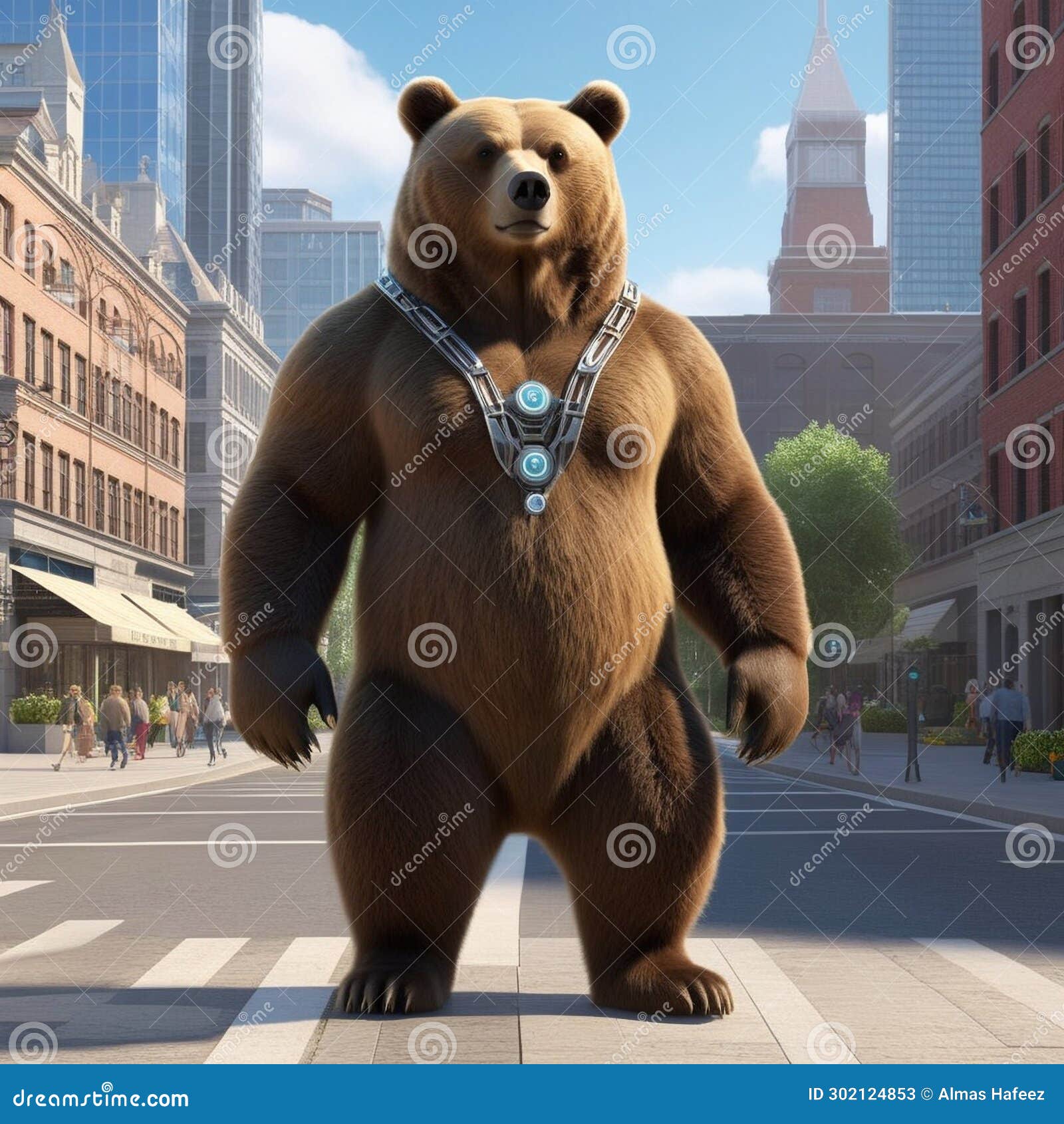 3d Render of Bear Humanoid Ai Generated Stock Illustration ...