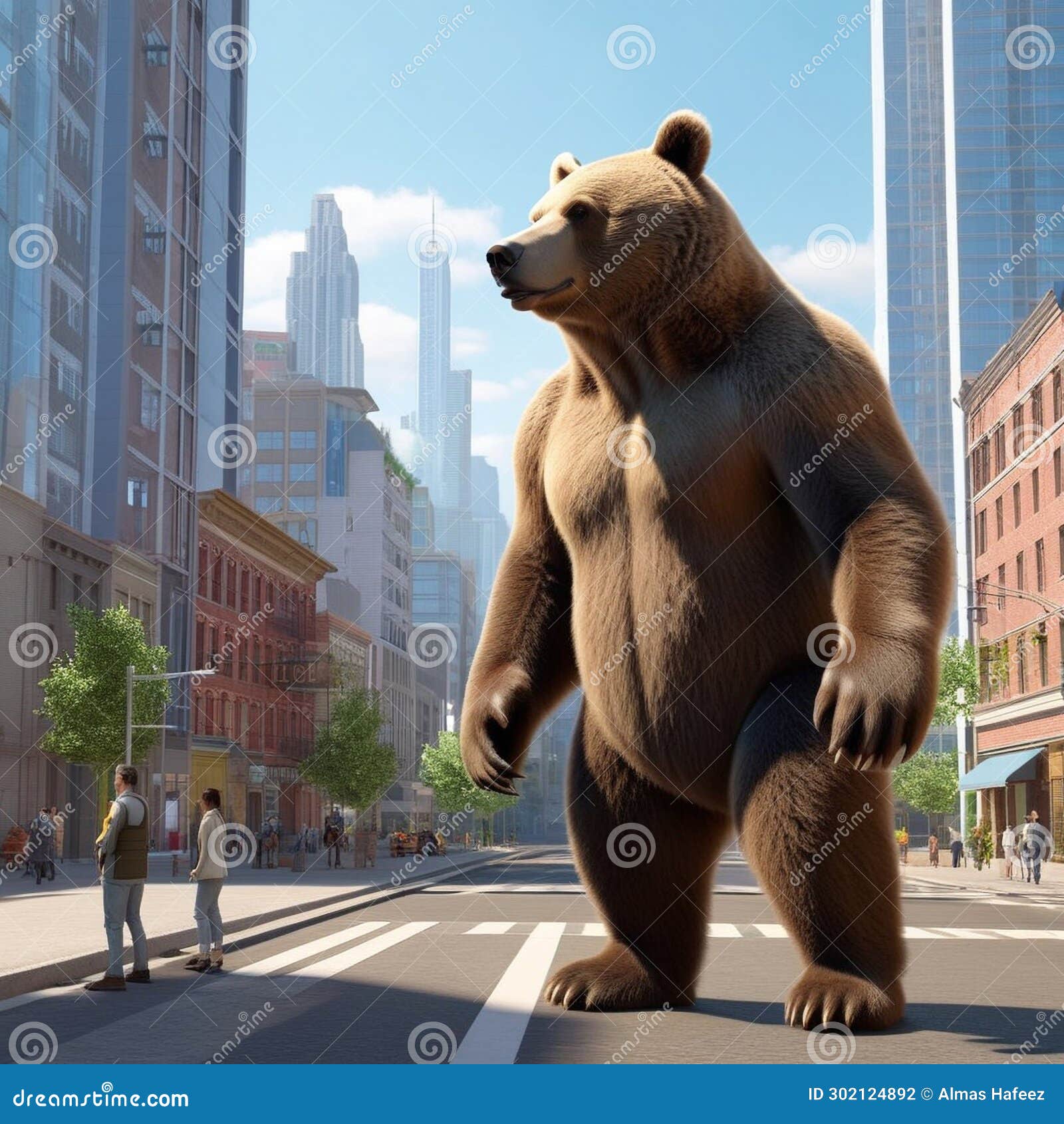 3d Render Of Bear Humanoid Ai Generated Stock Illustration ...