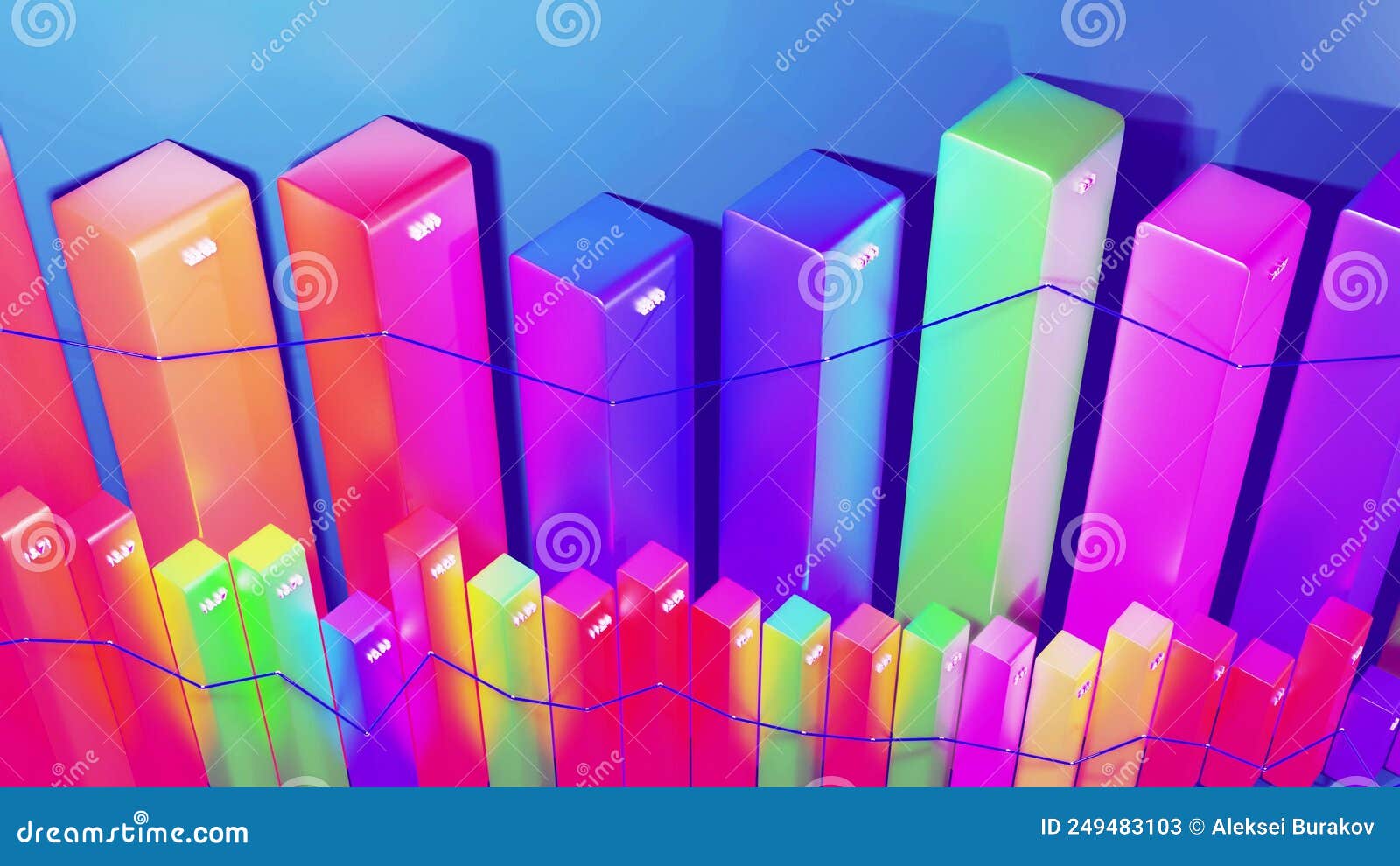 3d Render. Beautiful 3d Background for Analytical Programs with ...