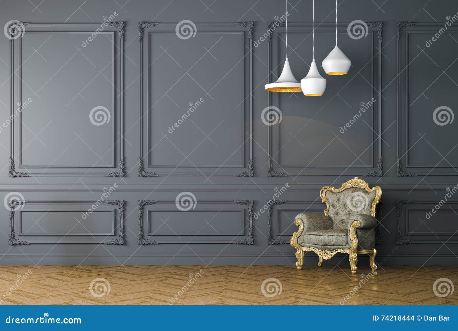 3d Render of Beautiful Clean Interior Stock Illustration - Illustration ...