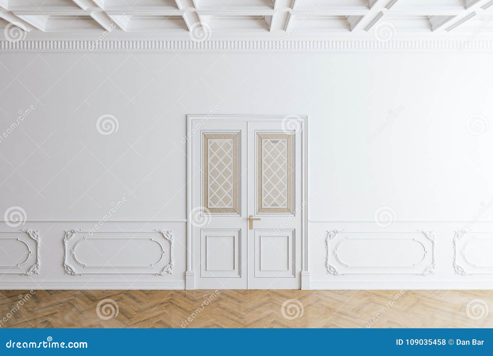3d Render of Beautiful Vintage Interior Stock Illustration ...