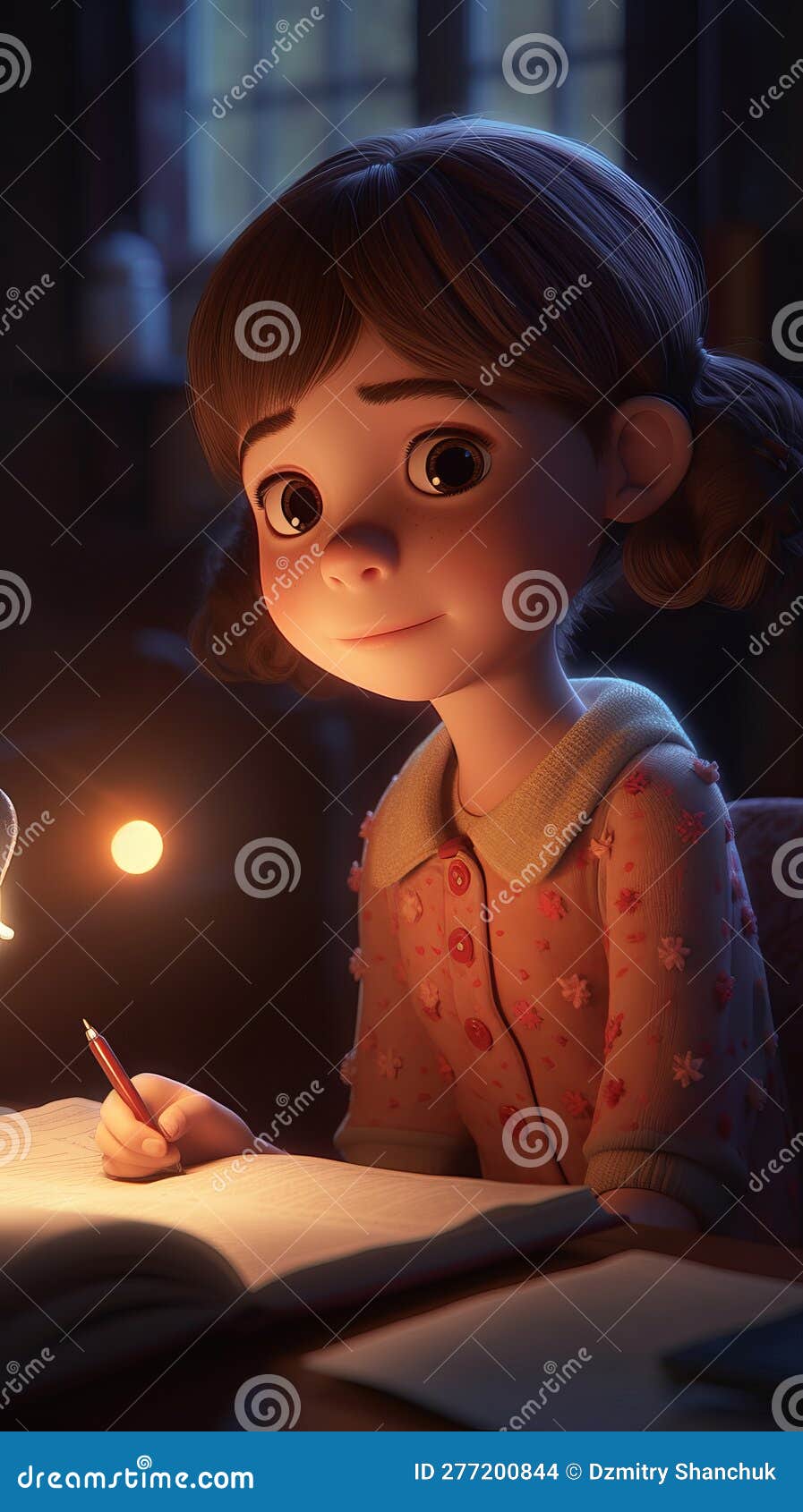 3D Render Beautiful Girl Portrait Generative AI Stock Illustration ... 3D Render Beautiful Girl Portrait Generative AI Stock Illustration ...