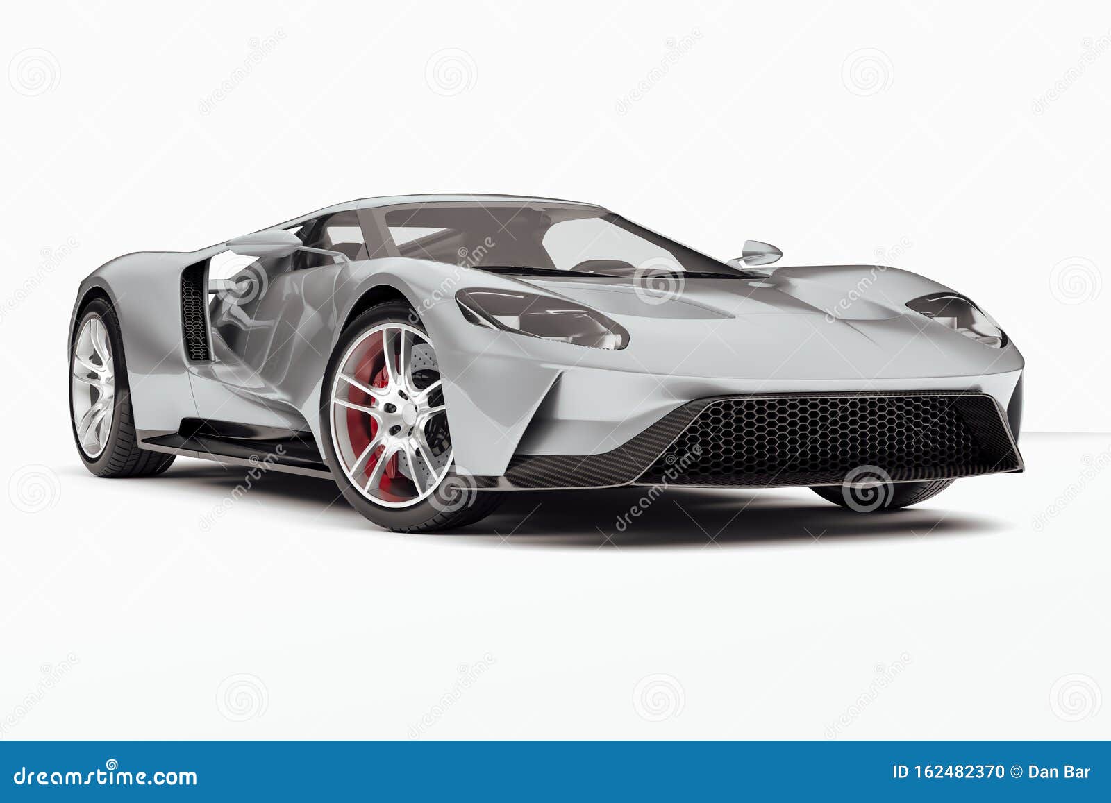 3d Render of Beautiful Exotic Super Car Stock Illustration ...