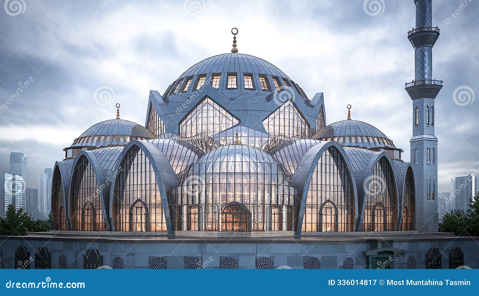 3d Render of a Muslim Mosque. Ai Generated. Stock Illustration ...