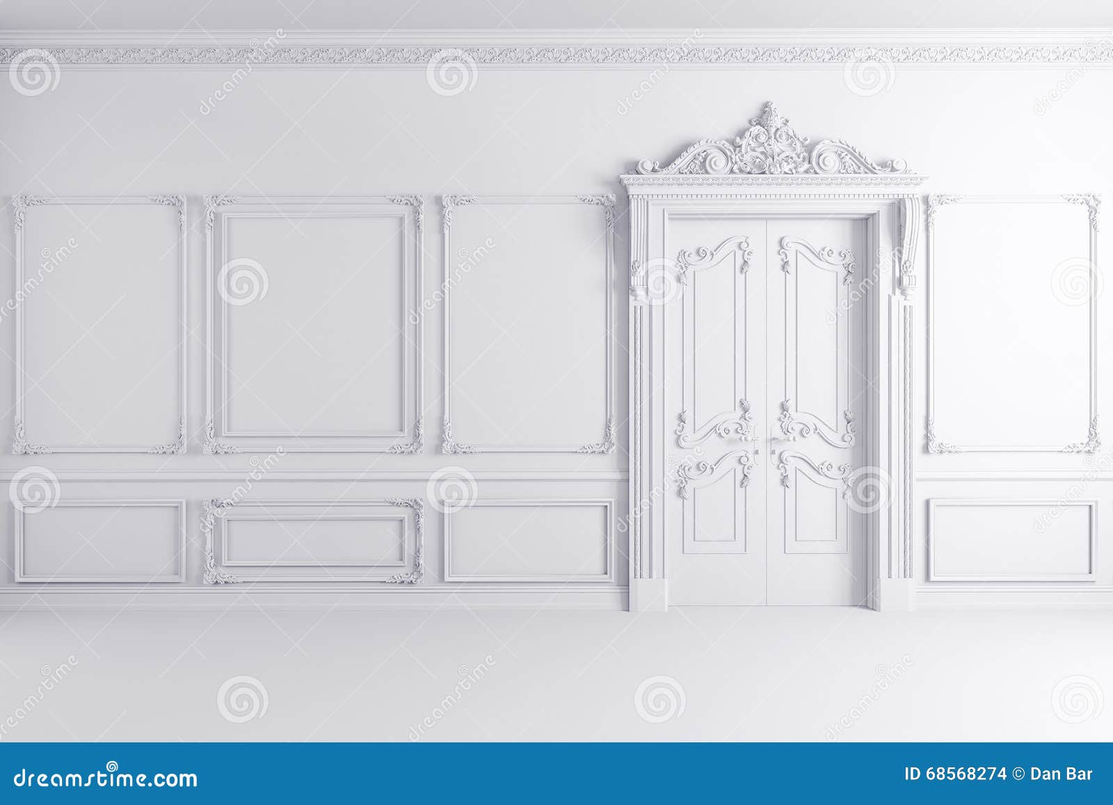 3d Render of Beautiful Vintage Interior Stock Illustration ...