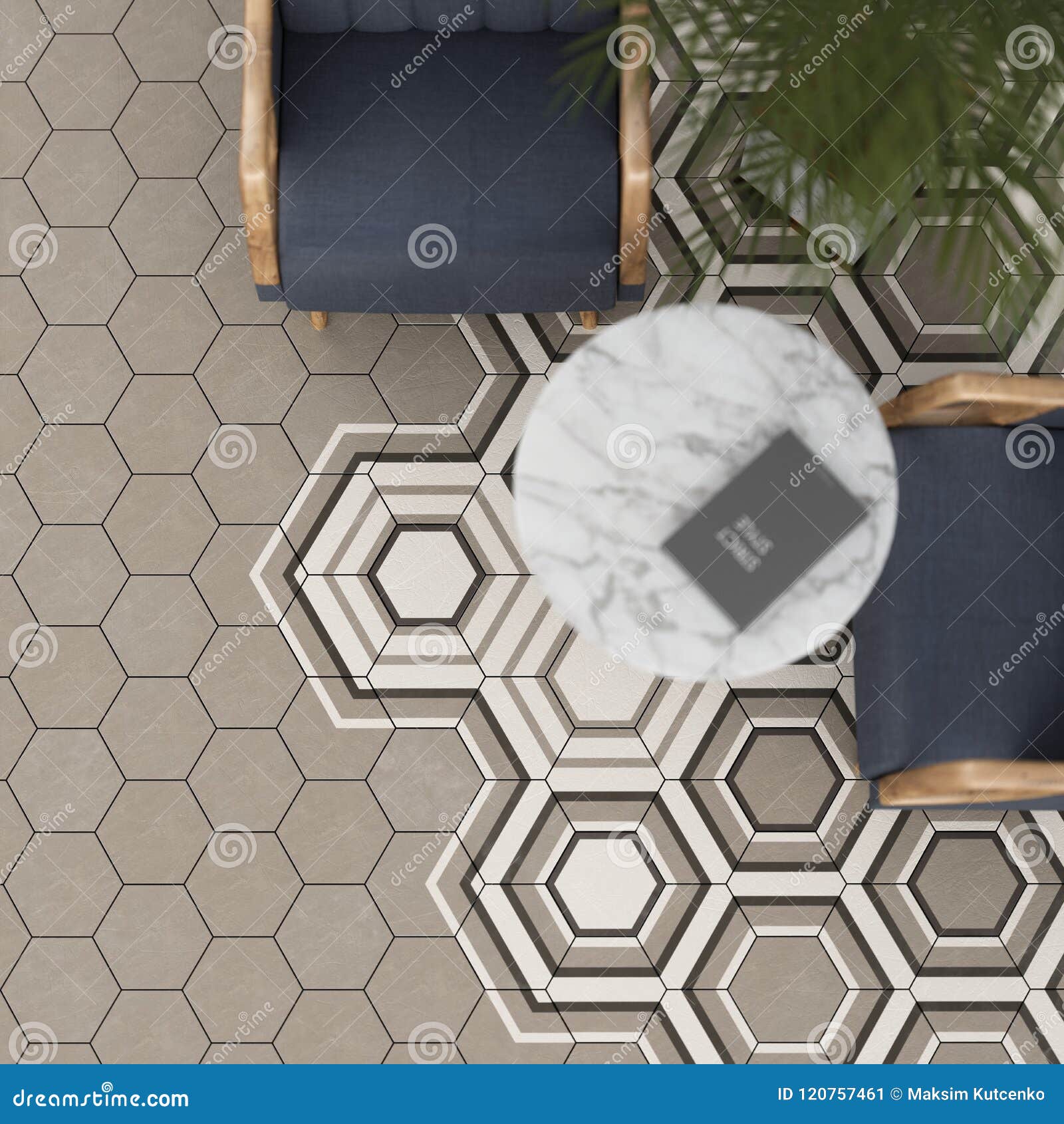 3d Render of Beige Floor Tile with Pattern Stock Illustration ...