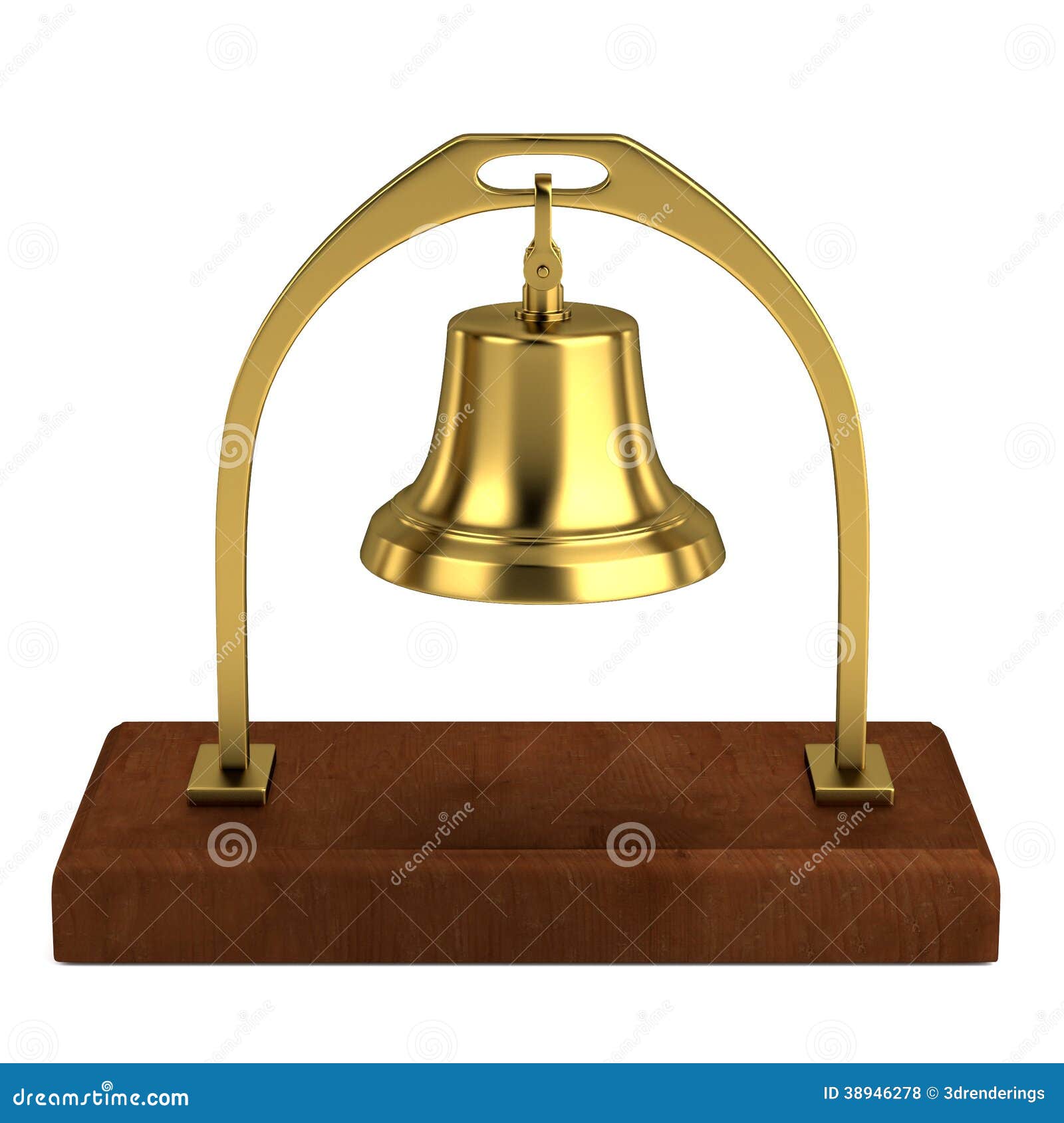 3d render of bell stock illustration. Illustration of brass - 38946278