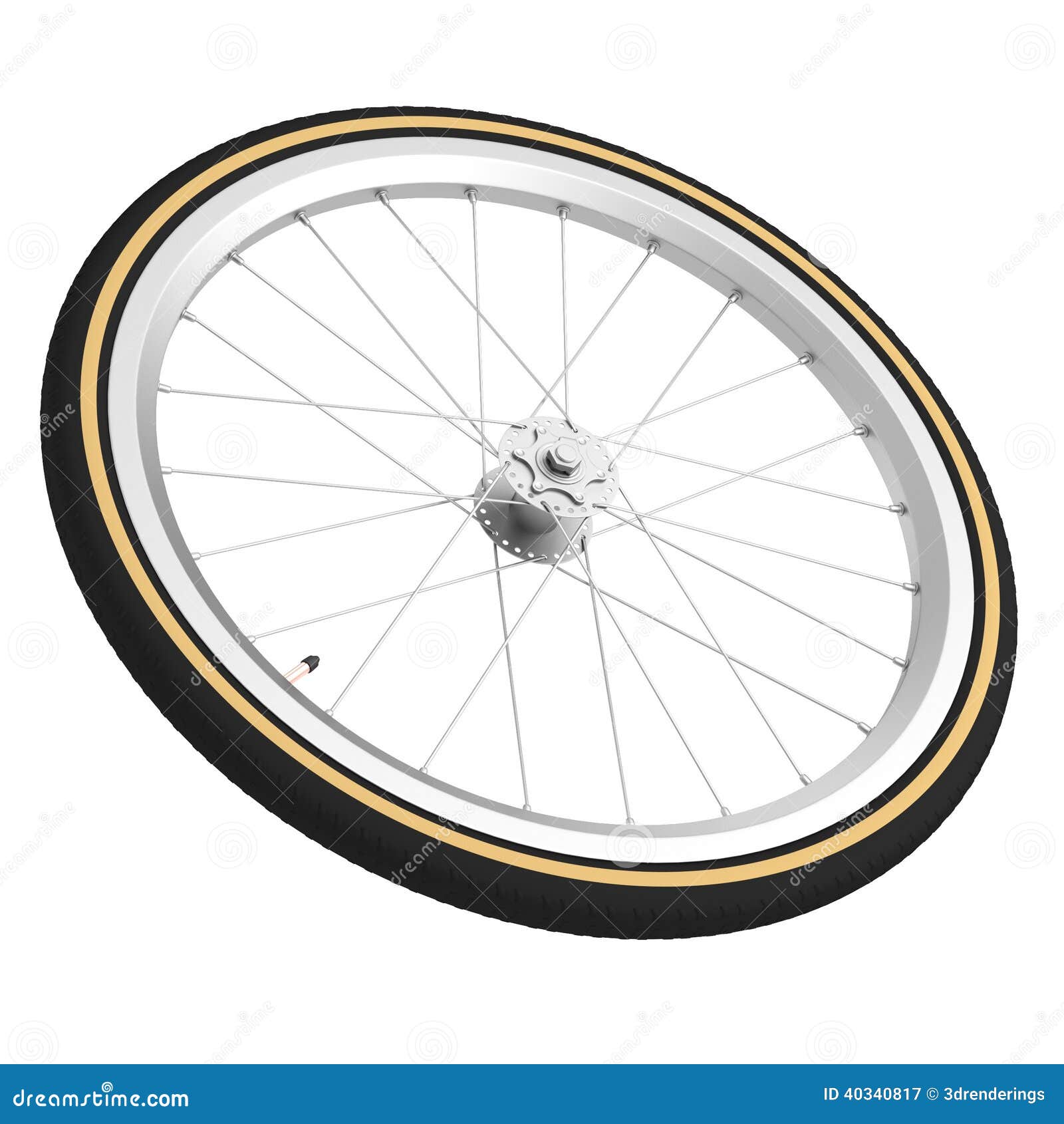 3d Render Bicycle Side View Isolated On White Background. Realistic ...