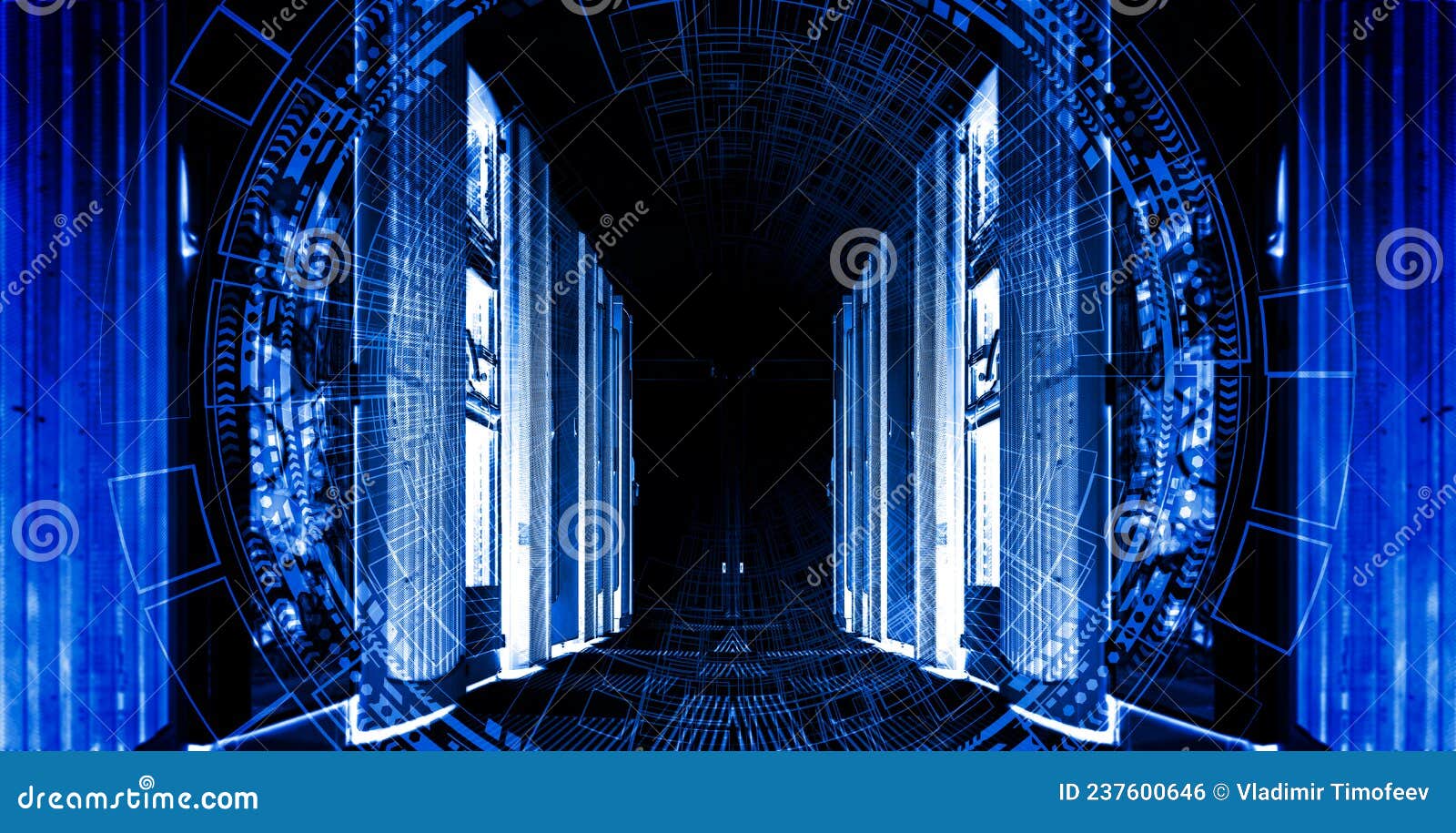 3D Render Big Data Abstract Visualization. Futuristic Aesthetic Design ...