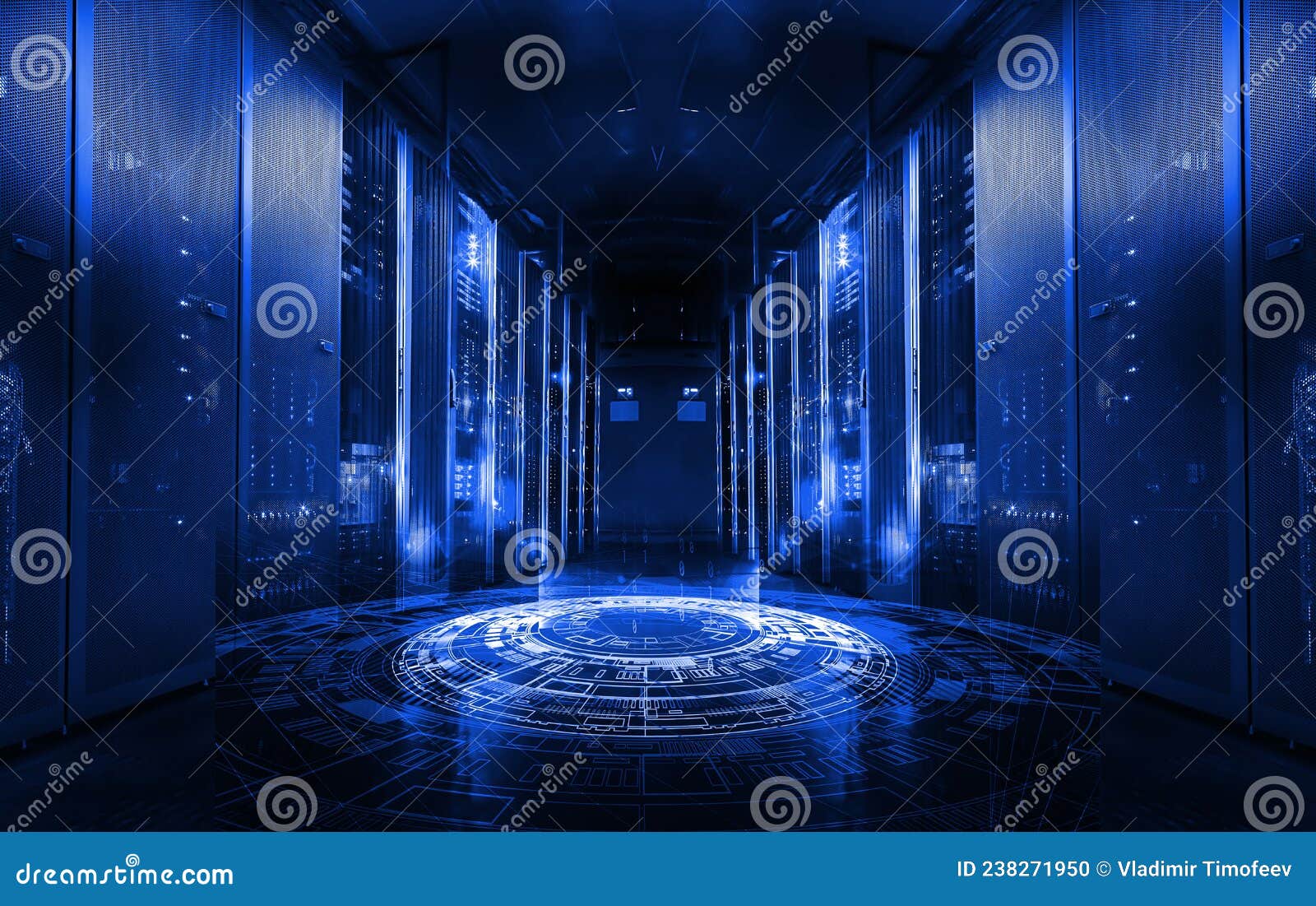 3D Render Big Data Abstract Visualization. Futuristic Aesthetic Design ...