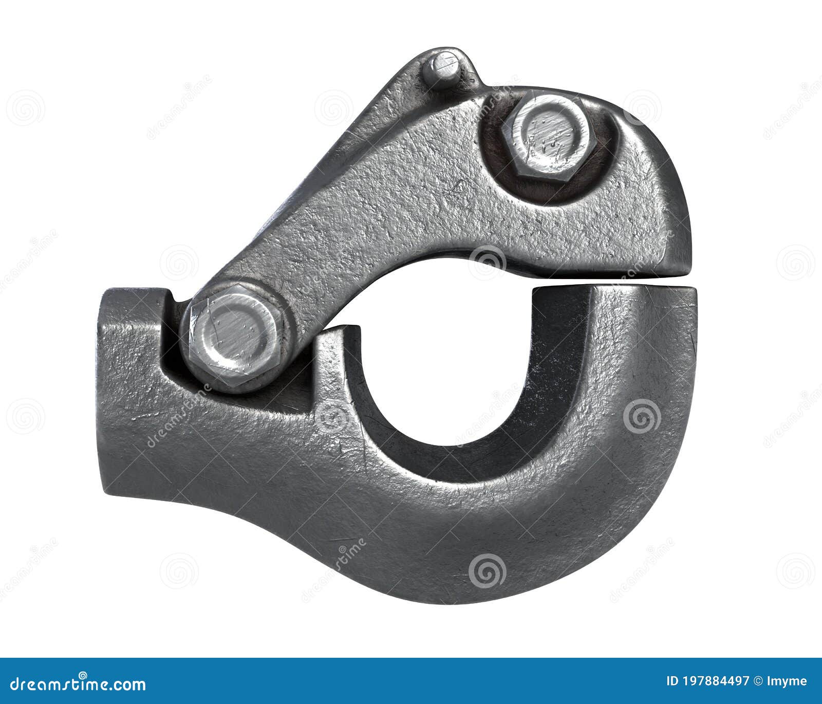 3D Render of Big and Heavy Car Hook Isolated on White Stock ...