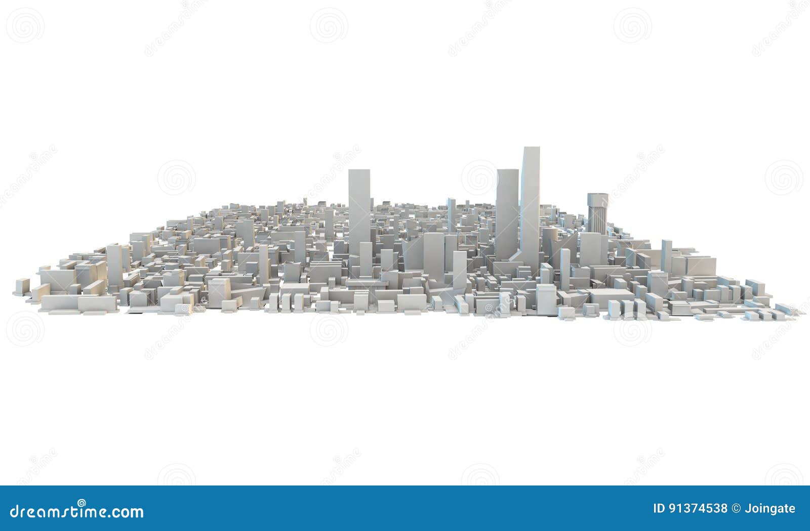 3d Render of a Big Sprawling Cityscape Stock Illustration ...