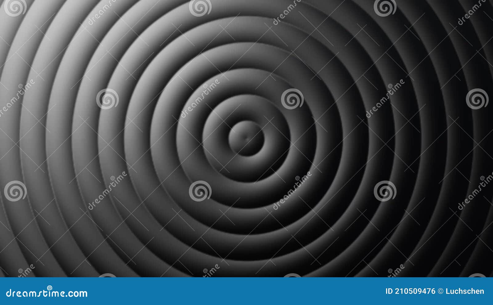 3d Render of Black Abstract Pattern of Liquid Ripples. Seamless Loop ...
