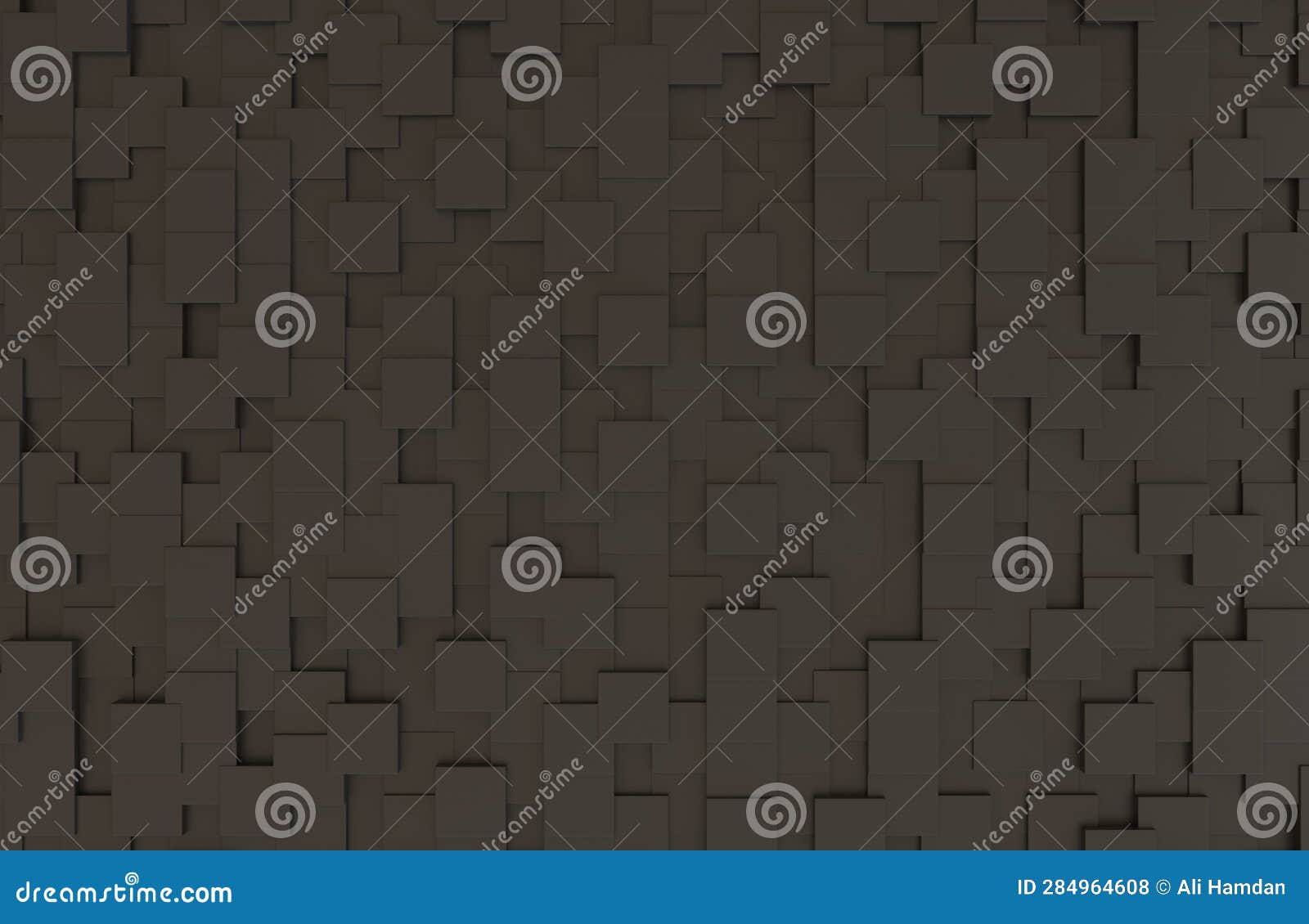 3D Render Black Abstract Square Different Height Background Stock ...