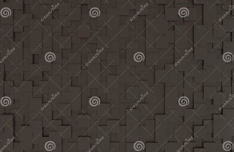 3D Render Black Abstract Square Different Height Background Stock ...