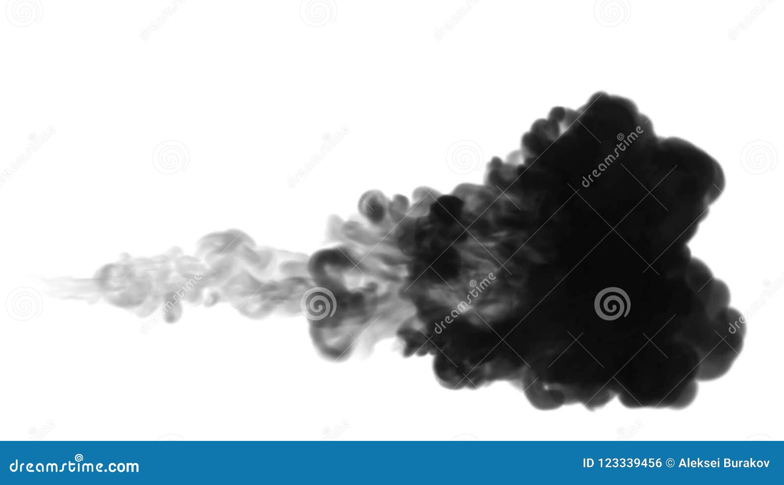 3d Render of Black Ink Dissolve in Water, Simulation of Ink Injection ...