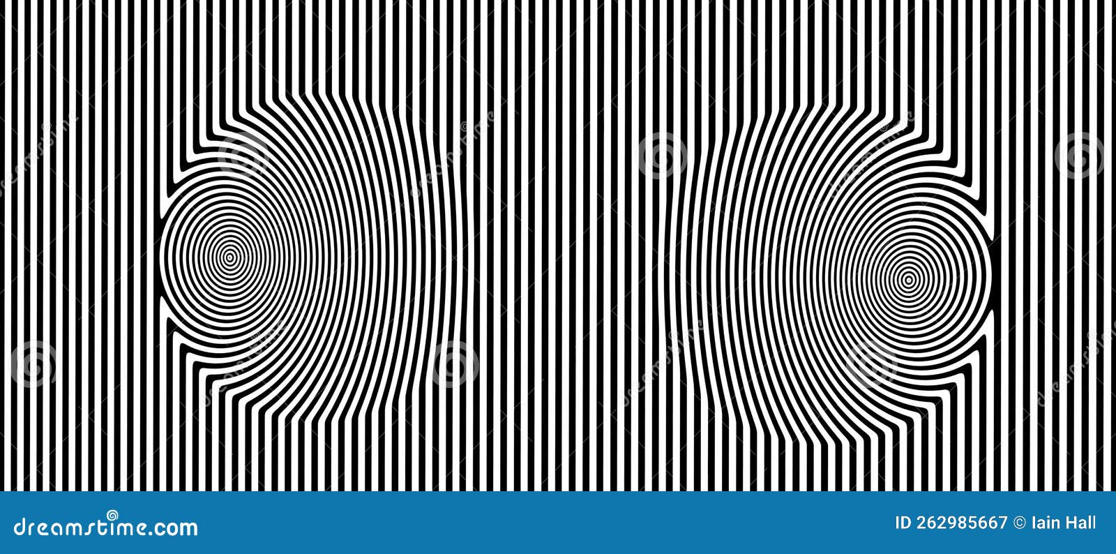Black and White Striped Optical Illusion Circles Stock Illustration ...
