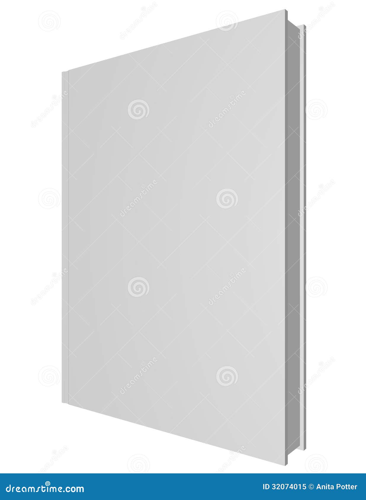 3d Render of a Blank Book stock illustration. Illustration of cover ...