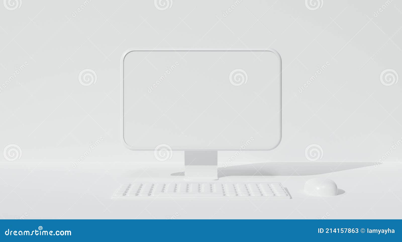 3d Render of Blank Computer Marketing on White Background Abstract ...